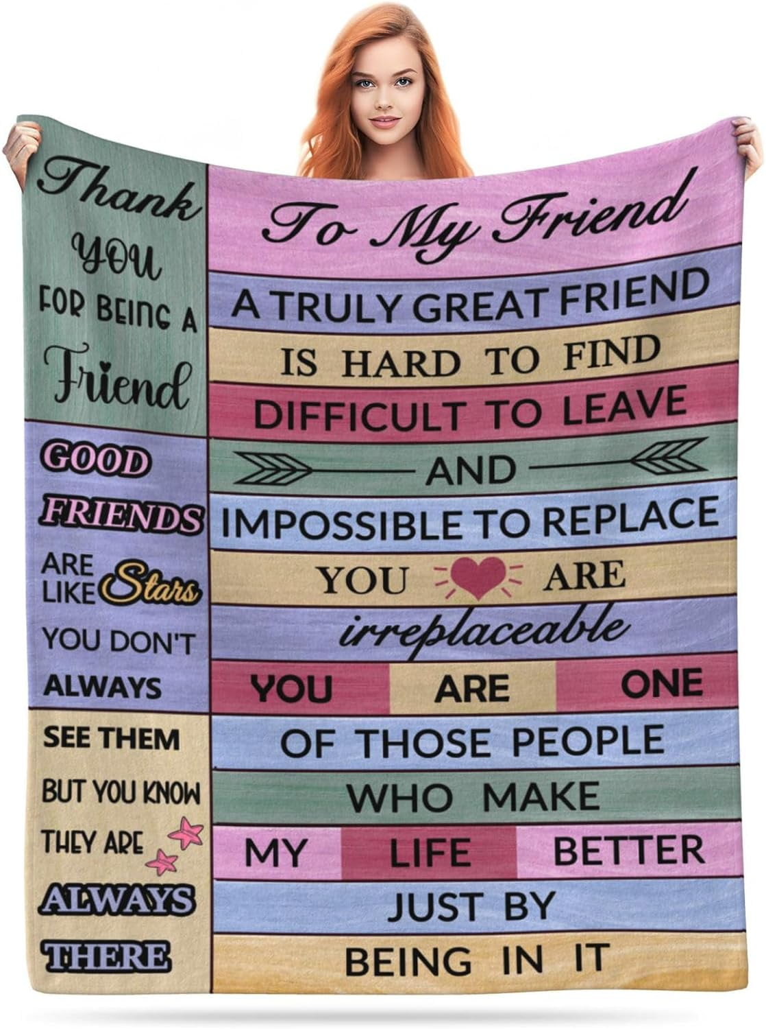 JXNUO Friendship Gifts for Women Friends Best Friend Fleece Blanket ...