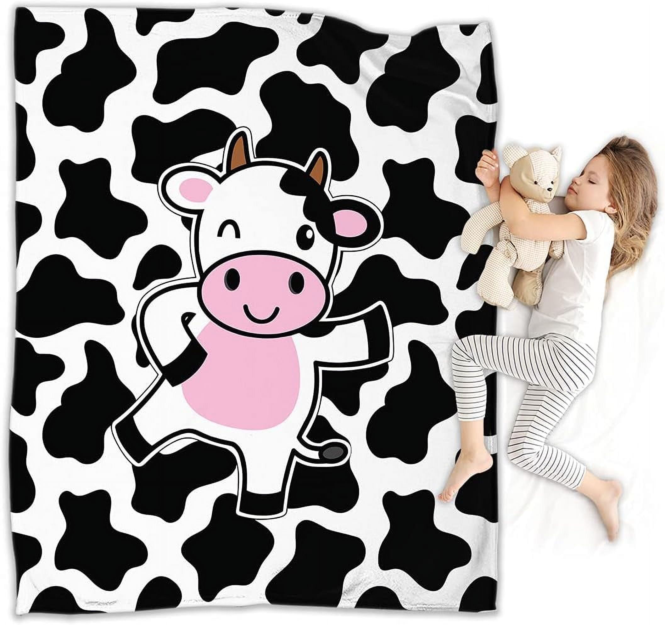 JXNUO Funny Animals Cow Milk Throw Blanket Lightweight Super Soft Cozy ...