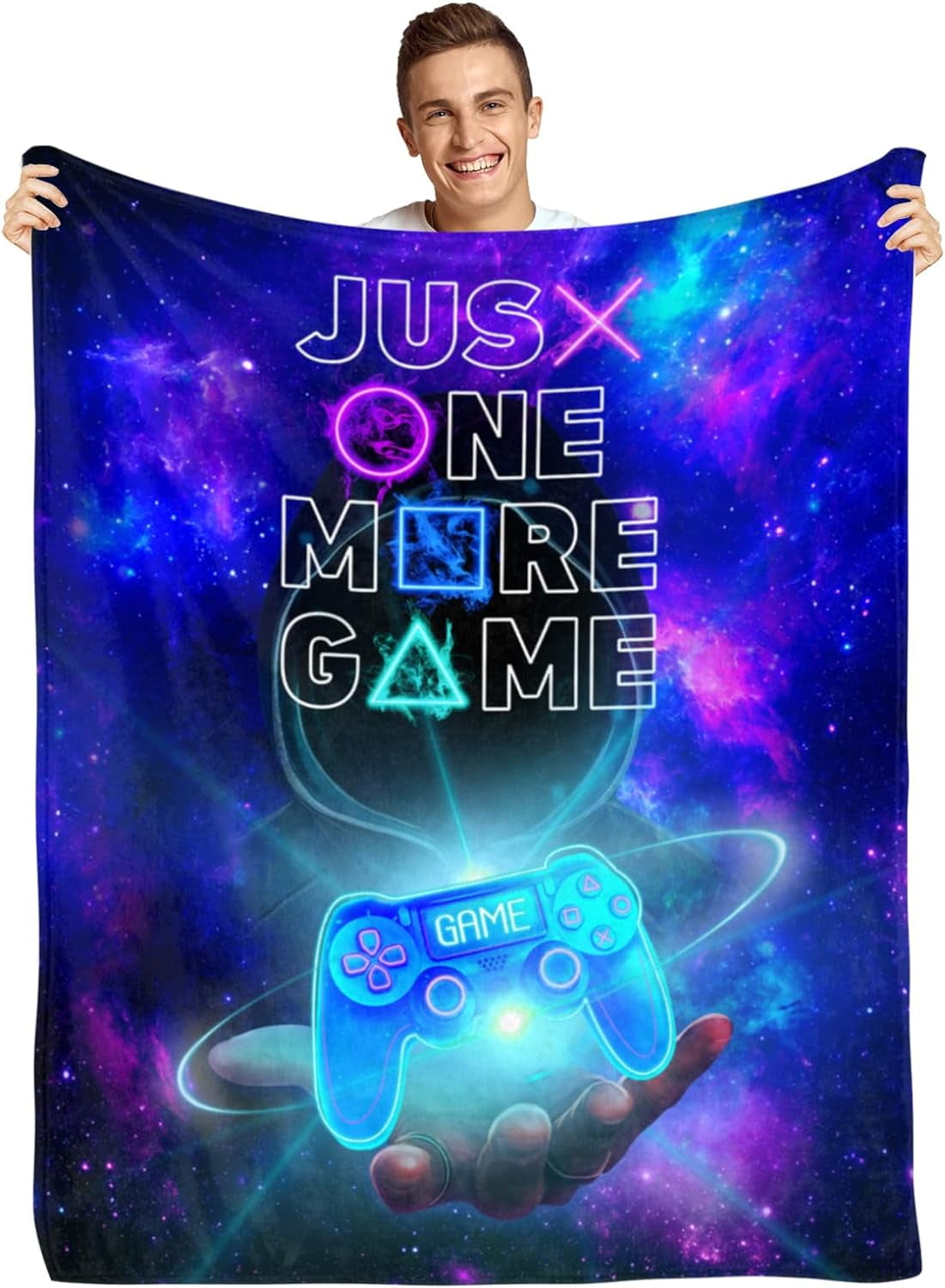 JXNUO Gaming Blanket Soft Throw Blanket Games Flannel Fleece Blanket ...