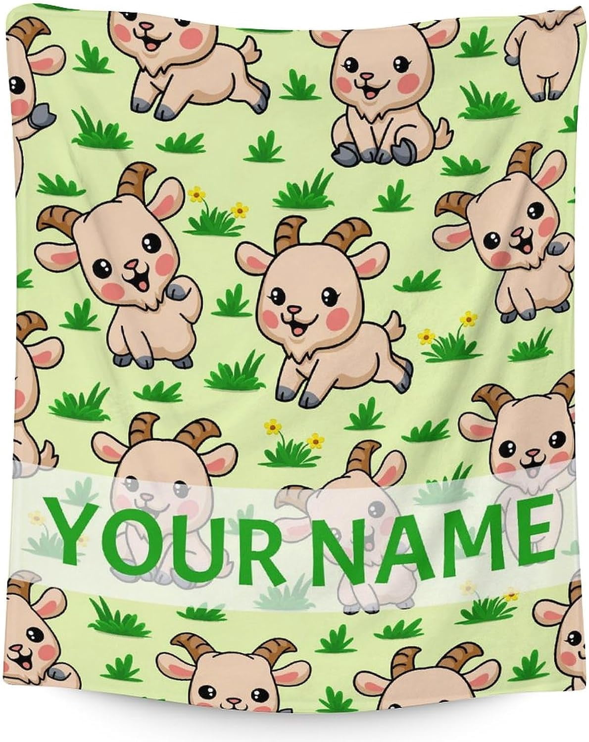 JXNUO Goat Blanket - Soft, Fuzzy Warm - Small Blanket for Couch, Sofa ...