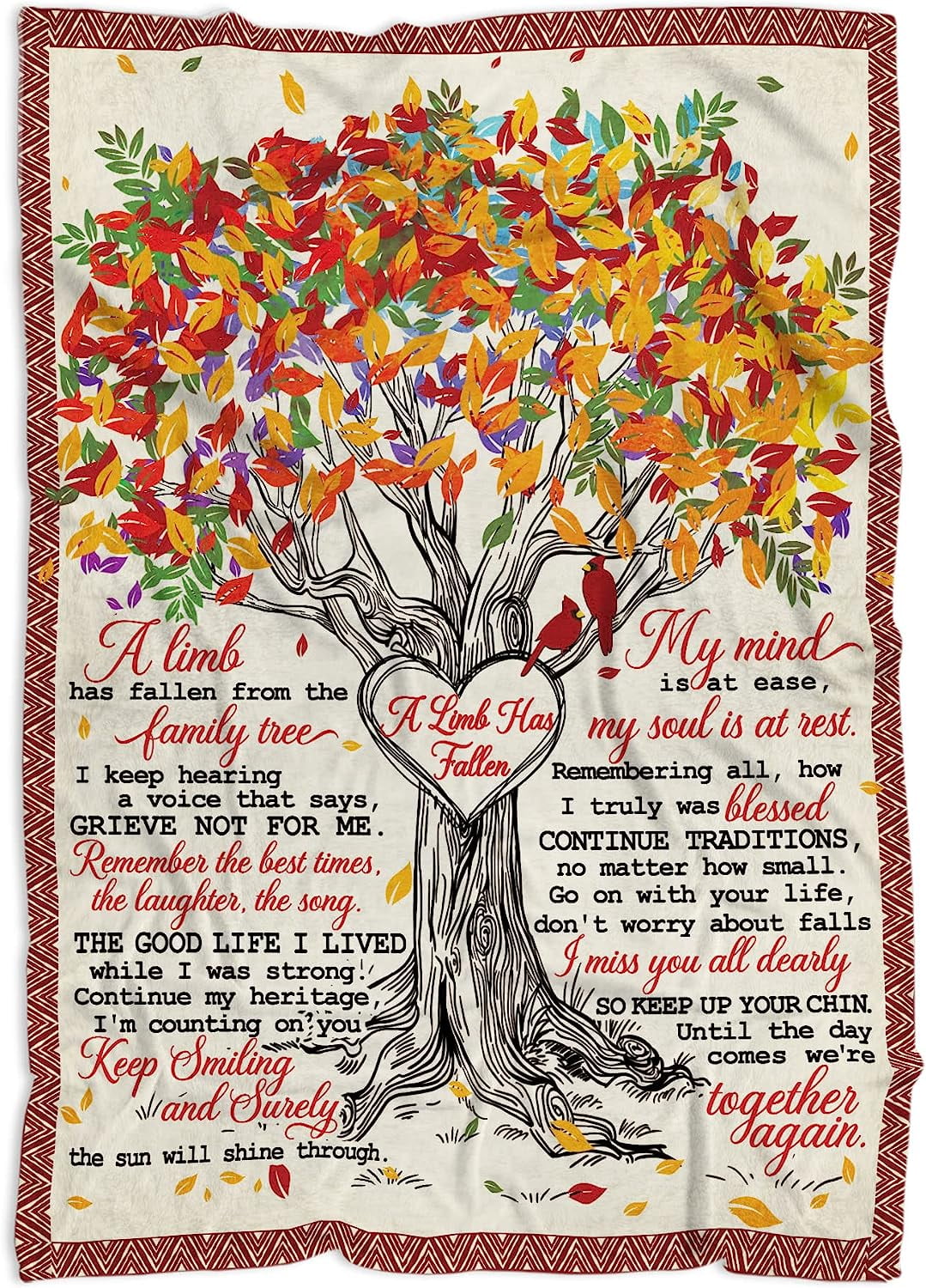 JXNUO in Loving Memory Blanket Cardinal Memorial Gift for Loss of Loved ...