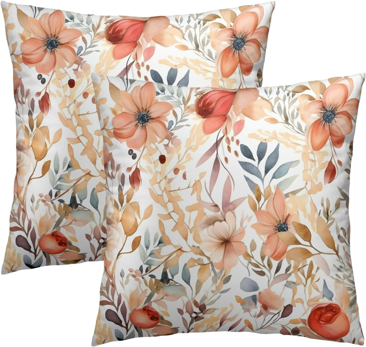 JXNUO Red Roses Throw Pillow Covers , Valentines Day Decorative Pillow ...