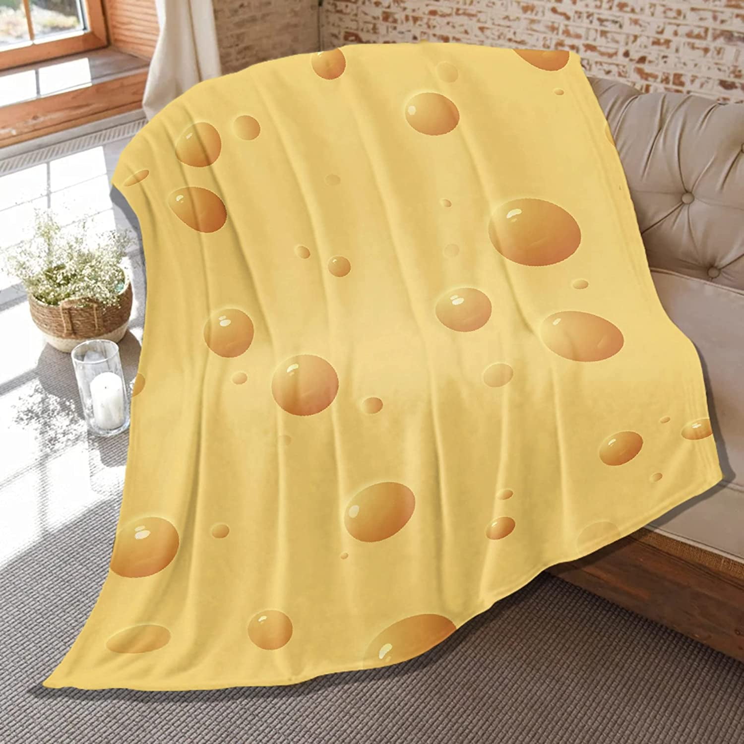 JXNUO Soft Chicken Nugget Blanket Lightweight Plush Flannel Food ...