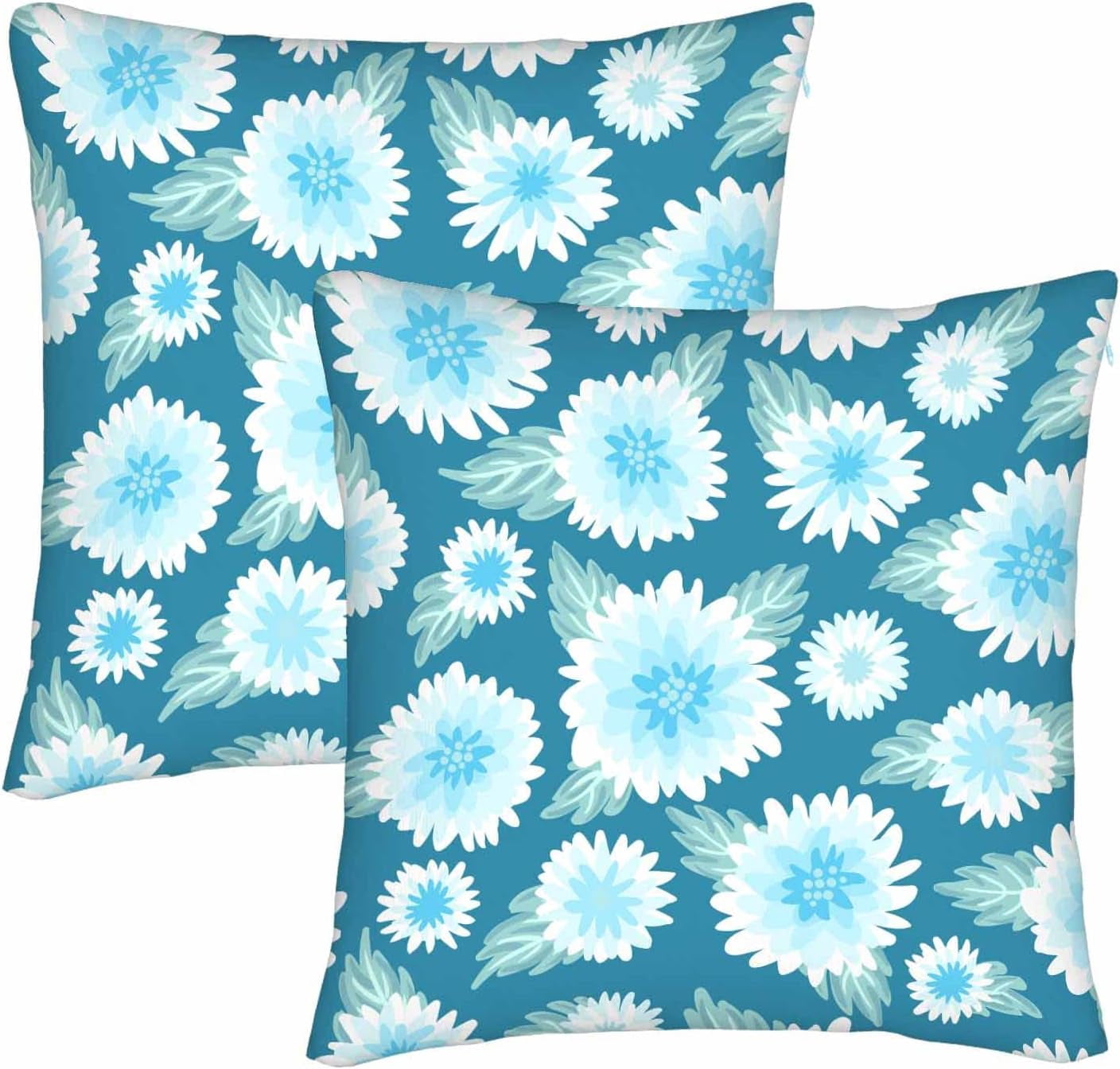 JXNUO Square Throw Pillow Covers Beautiful Watercolor Magnolia Flowers ...