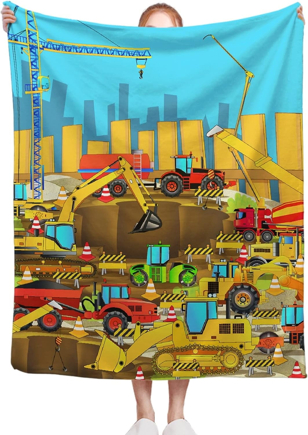 JXNUO Tractor Blanket Just A Girl Who Loves Tractors Throw Blanket Gift for Boy Girl Kid Tractor ...