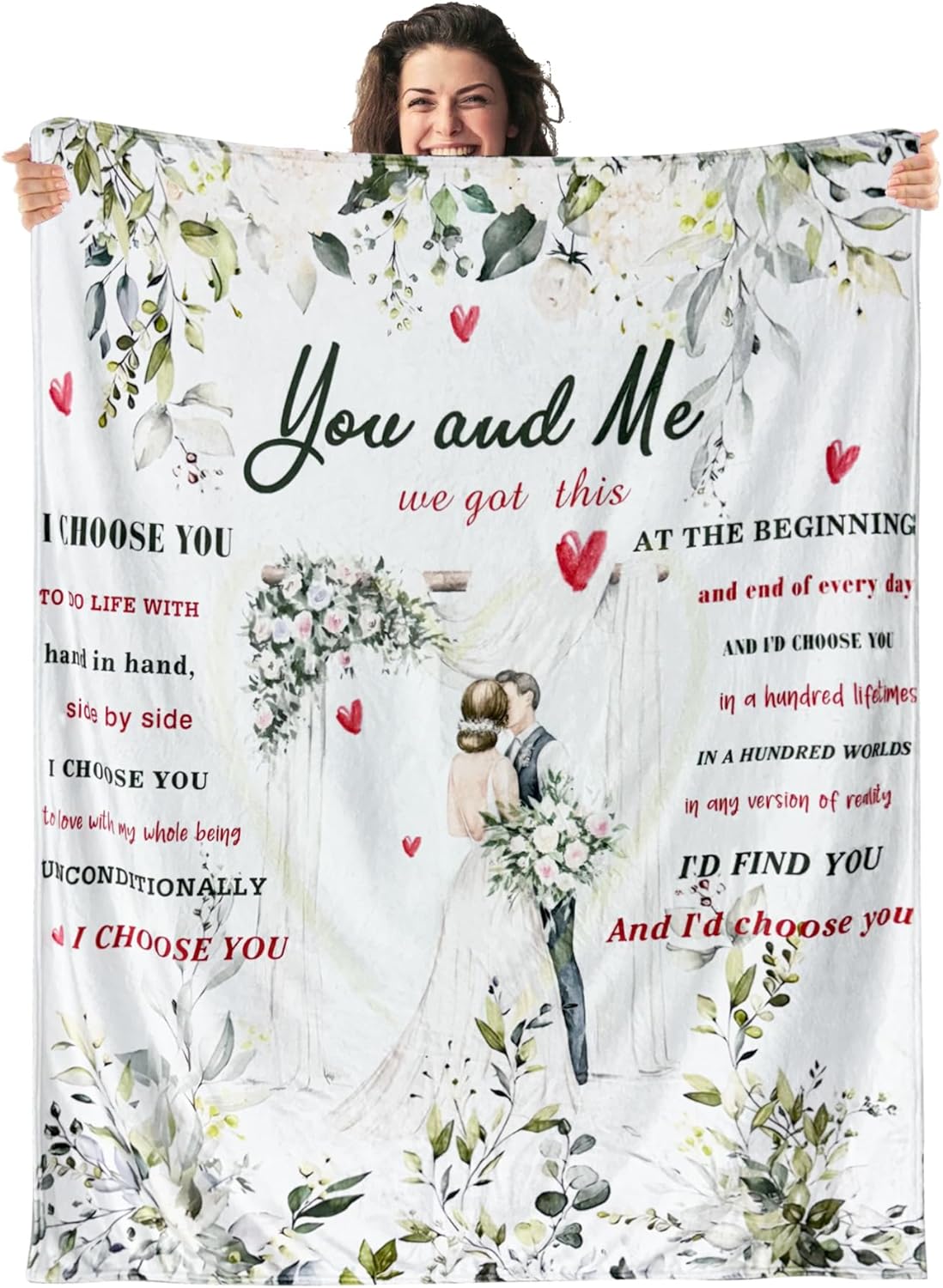 JXNUO Wedding Gifts Blanket, Engagement Anniversary Engaged Gifts for ...