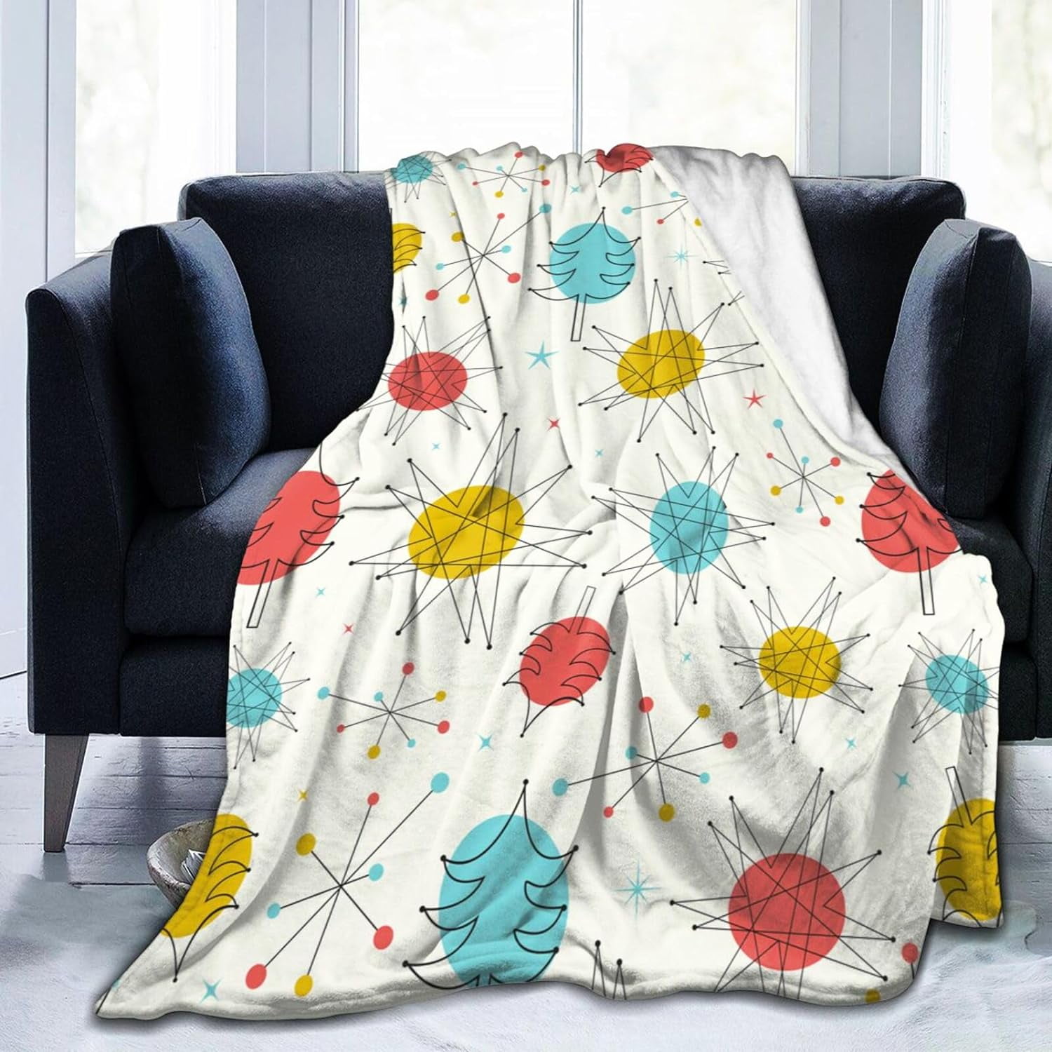 JXNUO Wildflower Herbs Floral Blanket, Soft Blankets Flannel Bed Throw ...