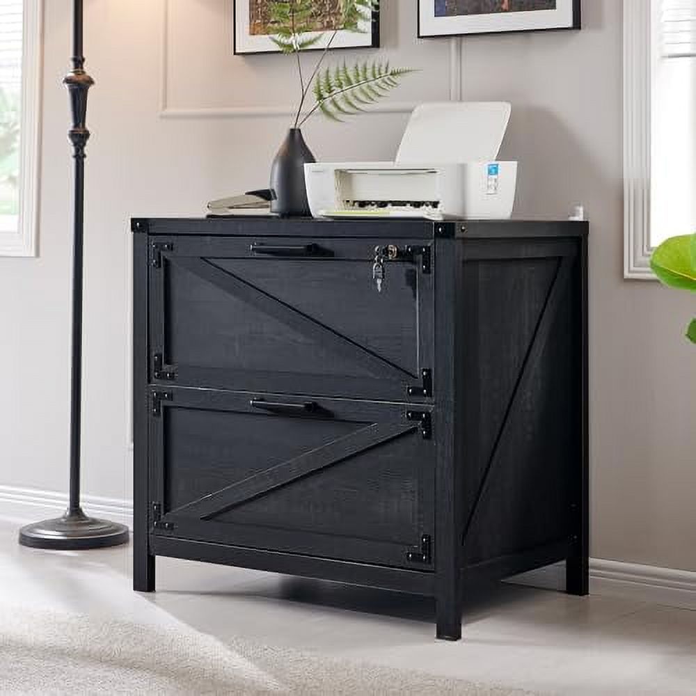 JXQTLINGMU 2 Drawer Farmhouse File Cabinet, Lateral Filing Cabinet with ...