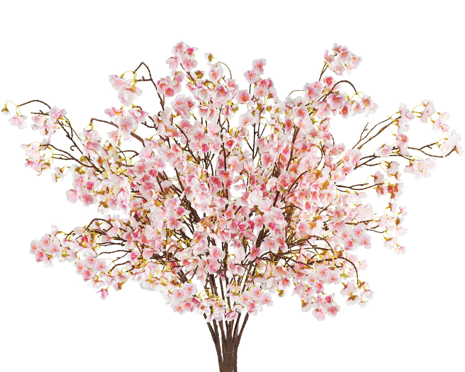JXW 8 Pcs Artificial Cherry Blossom Flowers 40" Faux Silk Cherry ...