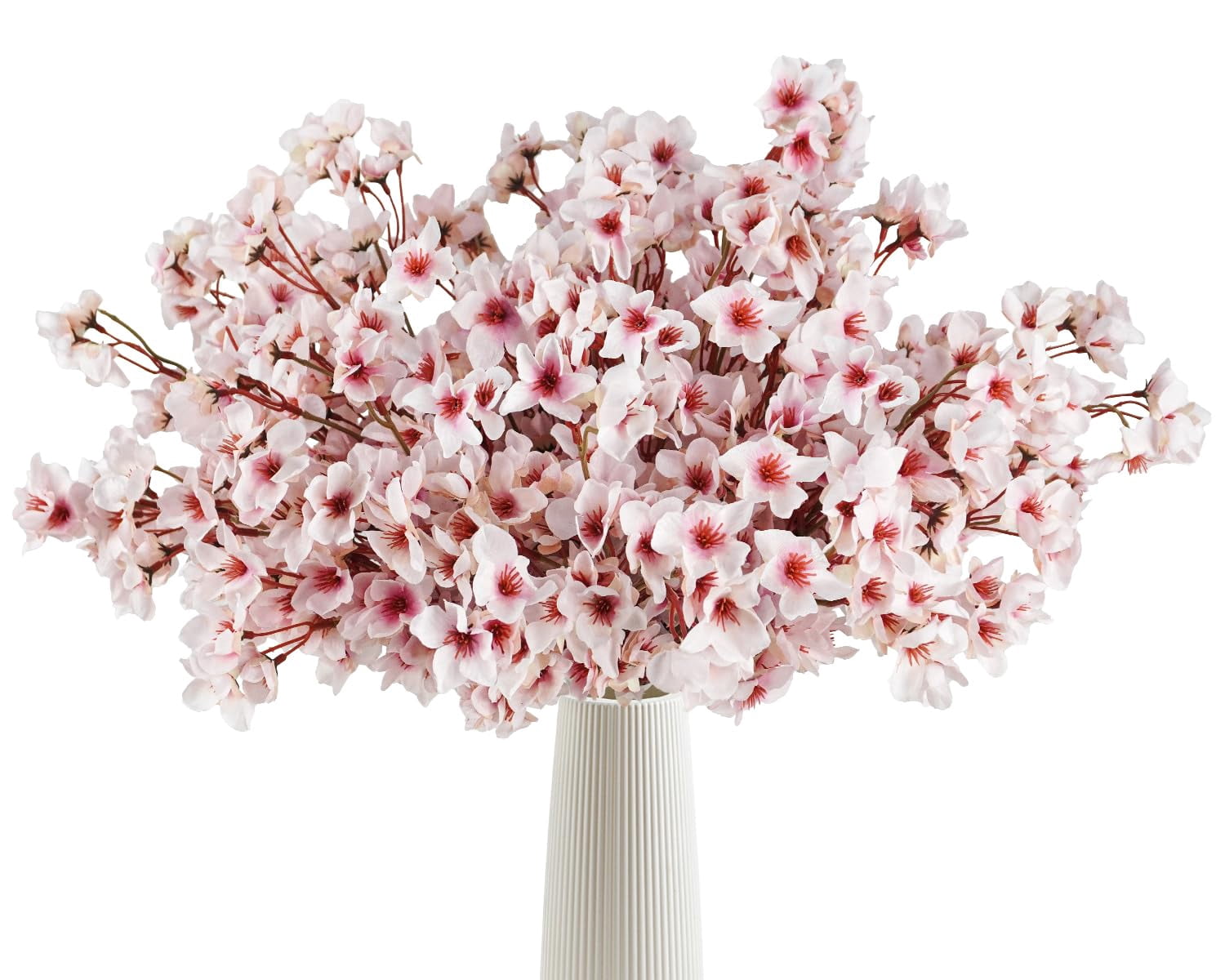 JXW 8 Pcs Artificial Cherry Blossom Flowers 40" Faux Silk Cherry ...