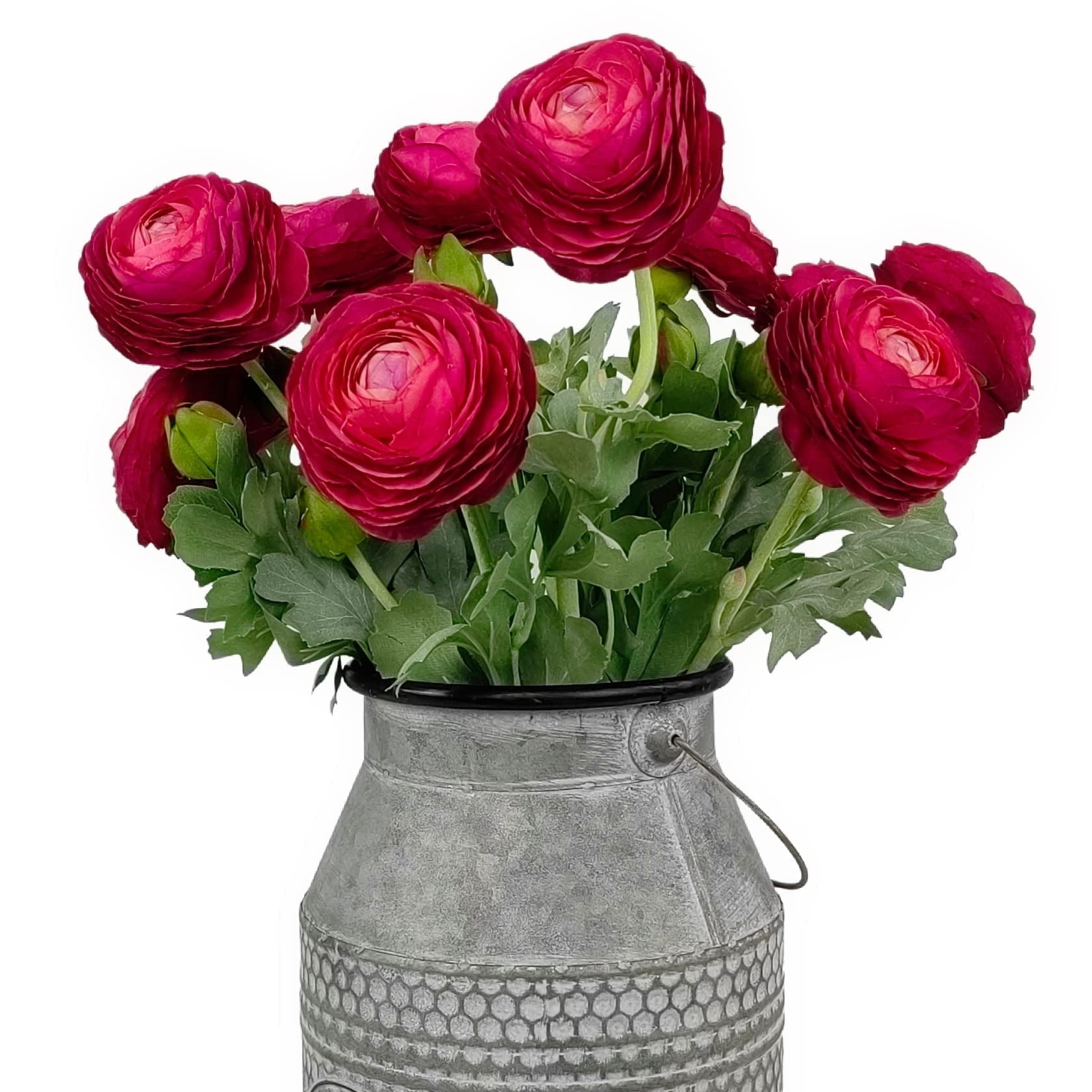 JXW Artificial Ranunculus Flowers with Real Touch Stem, Silk Ranunculus ...