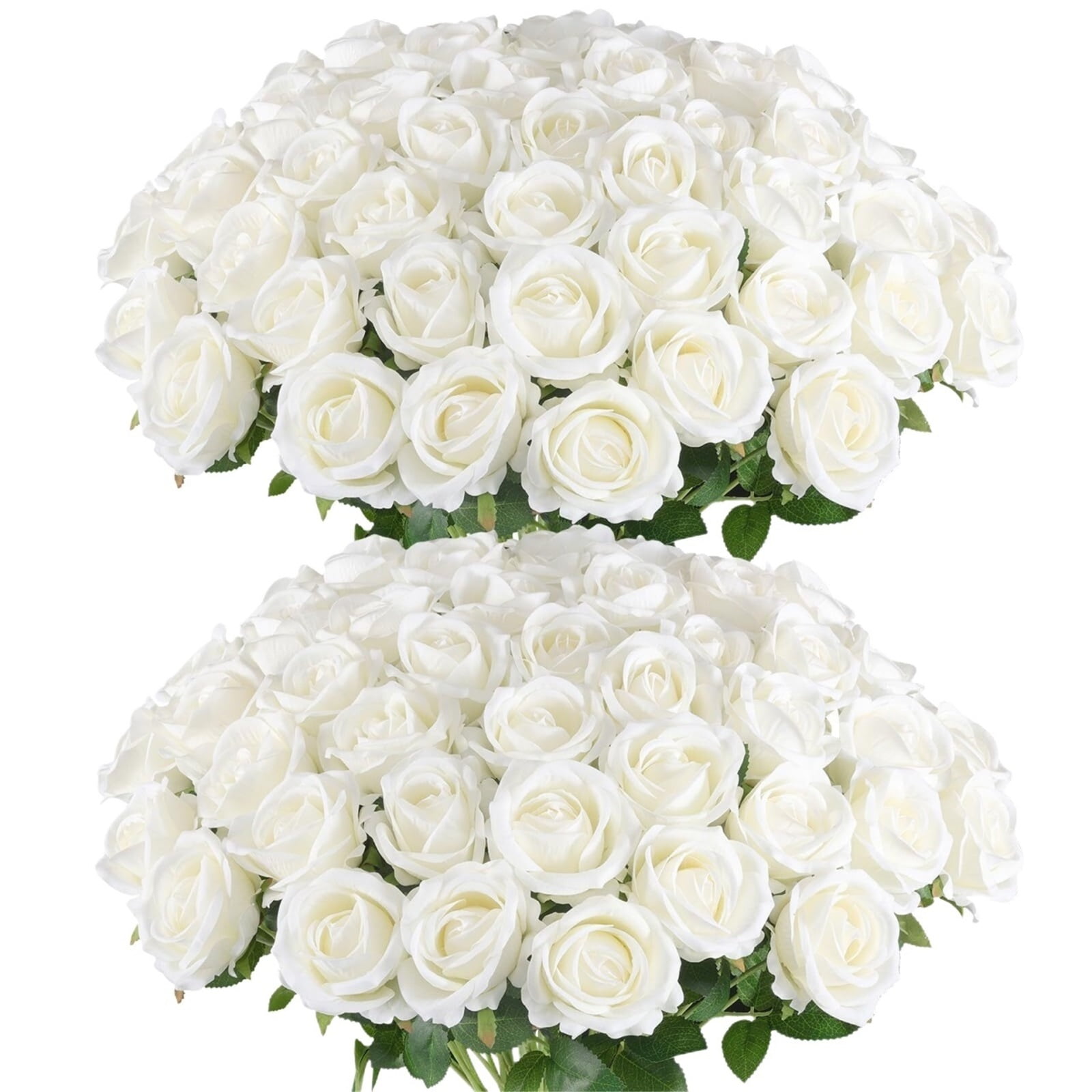 JXW Artificial Roses in Bulk, Fake Silk Roses Realistic Roses for ...