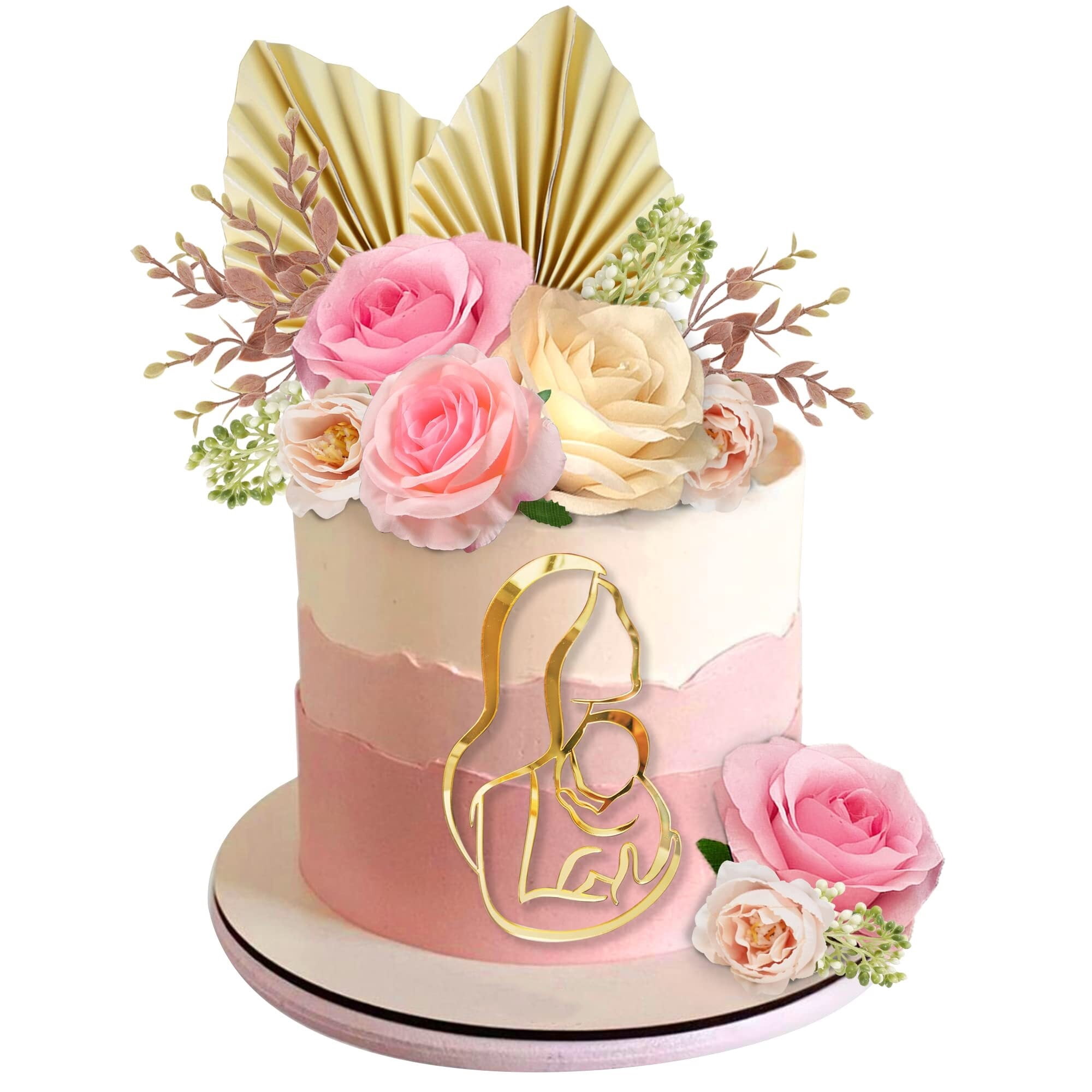 JXW Flower Boho Cake Toppers Butterfly Cake Décor Acrylic Minimalist ...