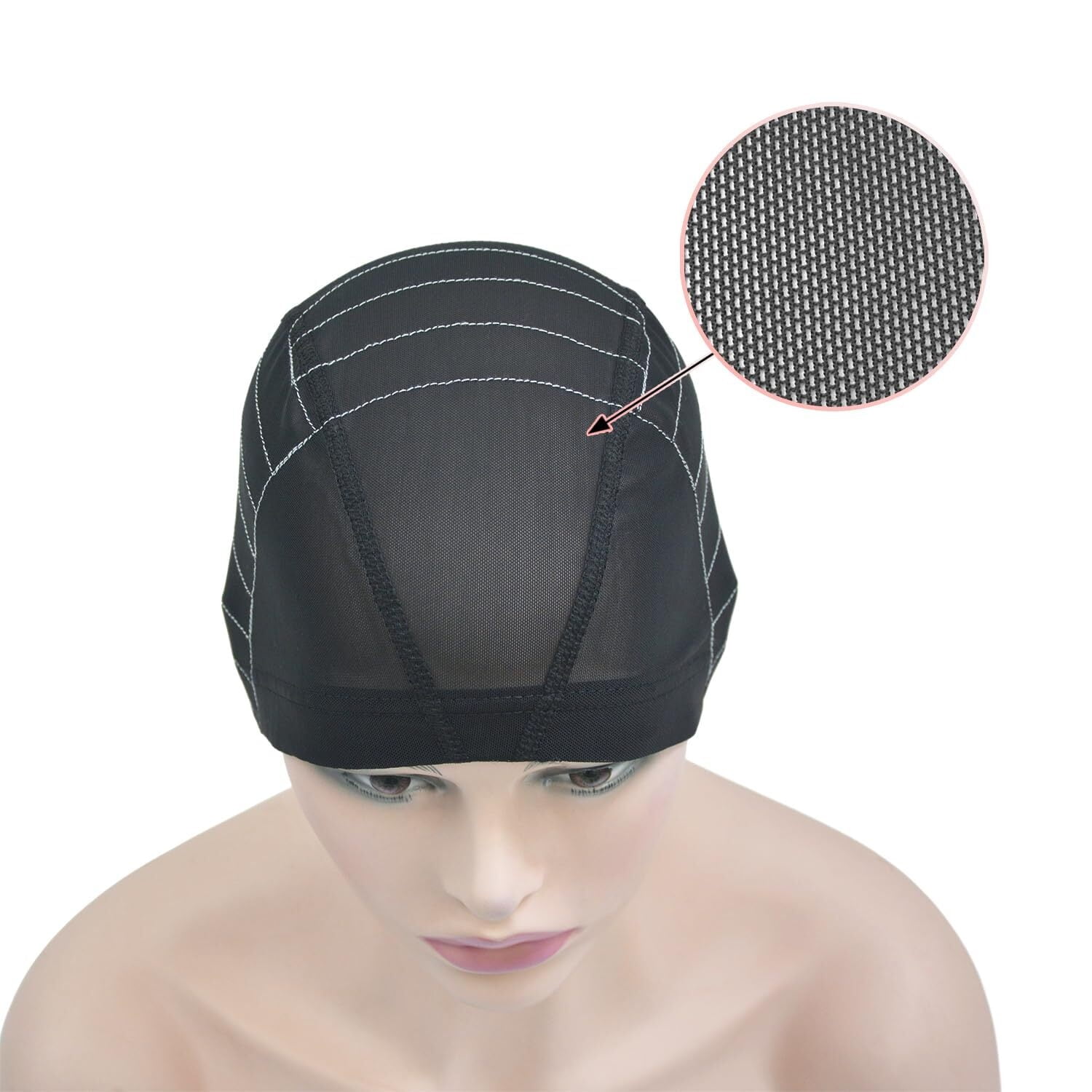 JXW Mesh Dome Caps Wig Cap with Guideline Map for Wig Making ...