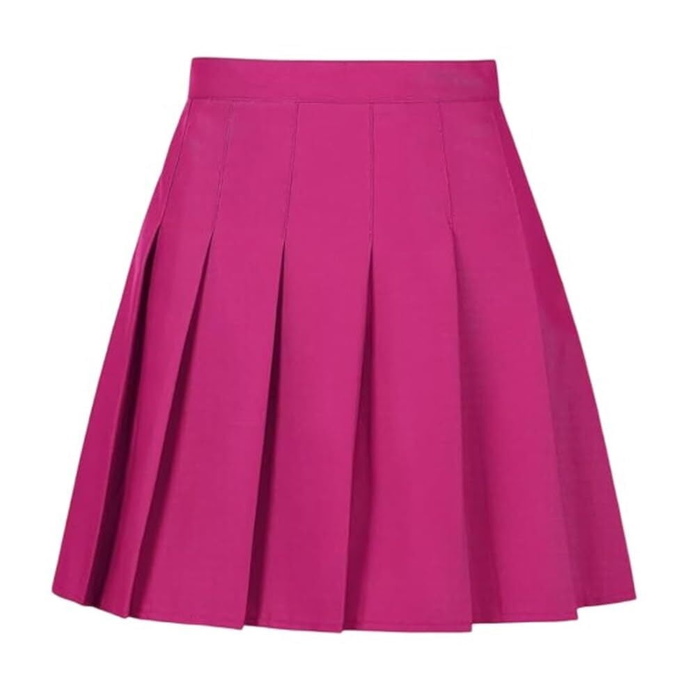 JXW Pleated Skirts School Kids Casual Mini Flare A Line Green Plaid ...