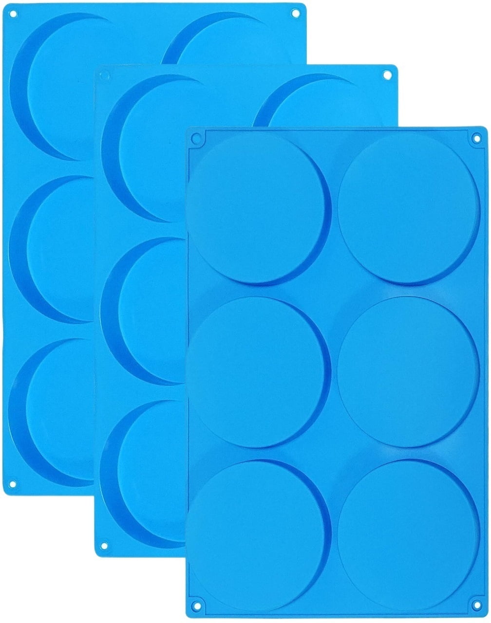 JXW Round Baking Silicone Mould, 4 inch Large Breakfast Sandwich Mould ...