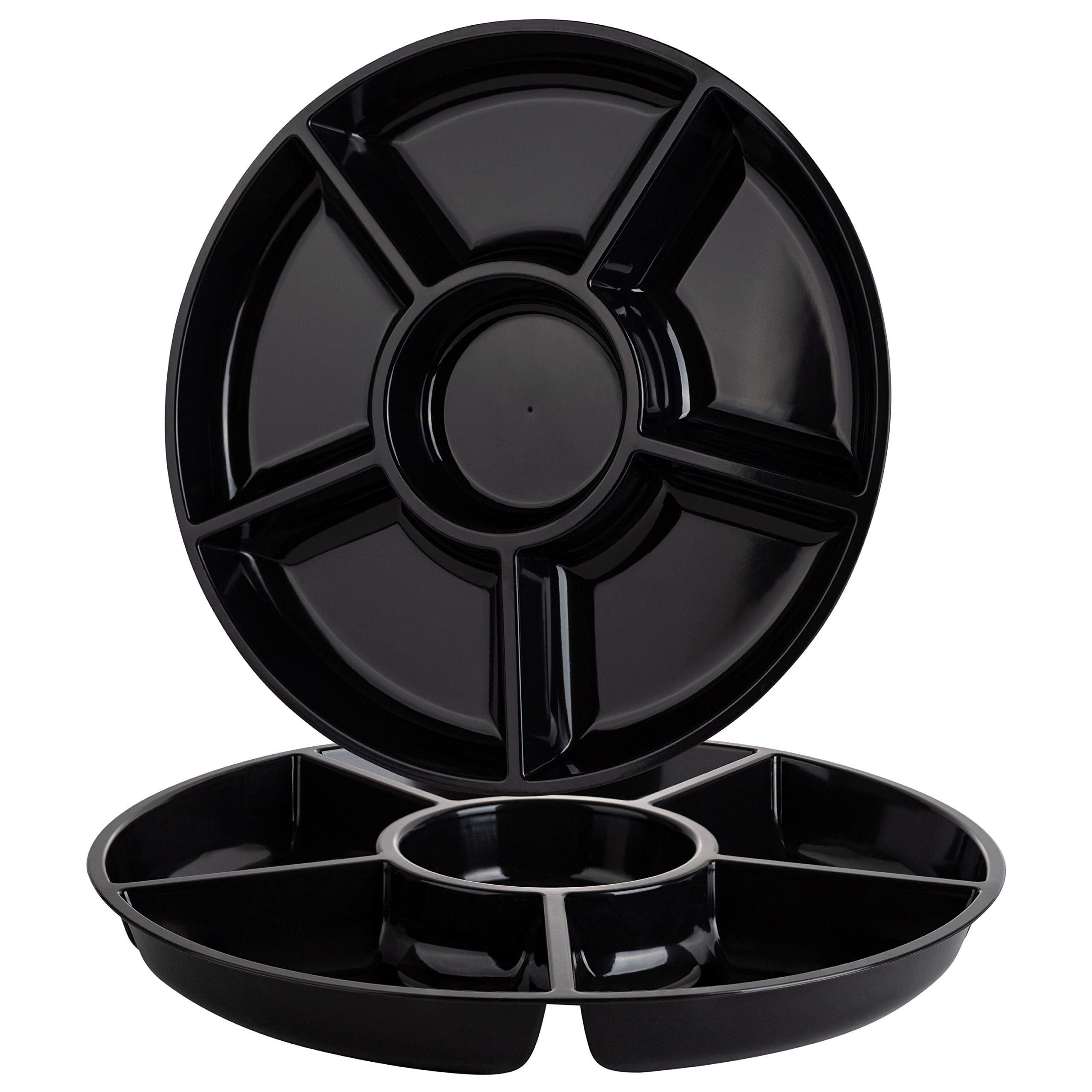 JXW Sectional Round Plastic Serving Tray/Platter - Walmart.com