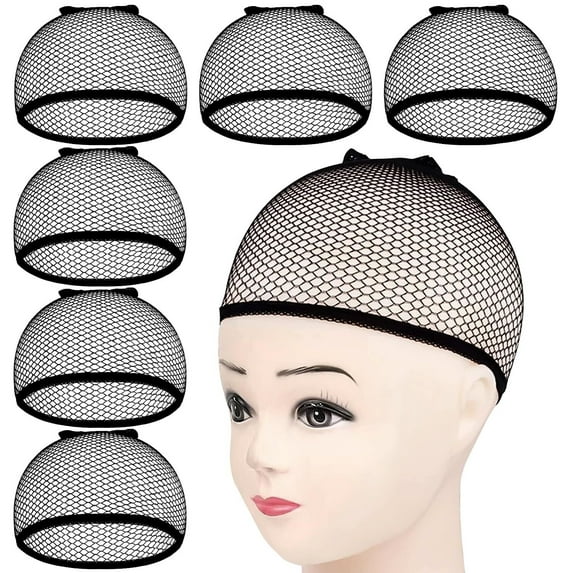 JXW Wig Cap Non Slip, Black Mesh Net Wig Caps , Weaving Hair Net Close ...