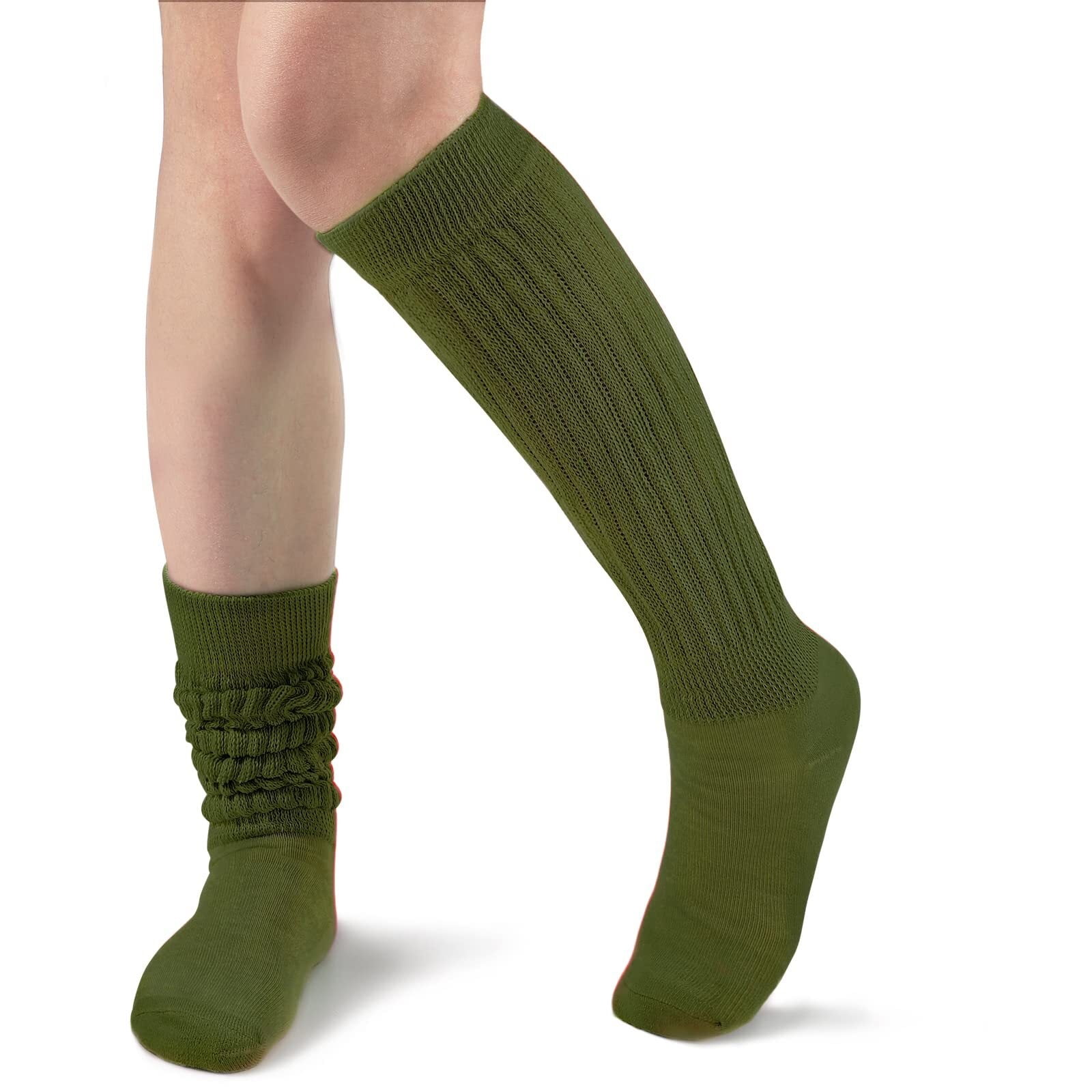 JXW Women Knit Knee High Boot Long Tube Scrunch Sock - Walmart.com