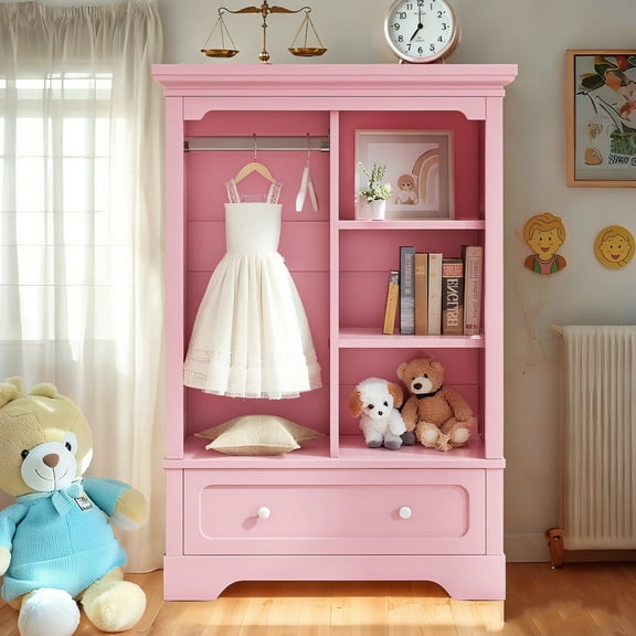 Acme Cargo Wardrobe Armoire with 1 Door in Gunmetal - Walmart.com