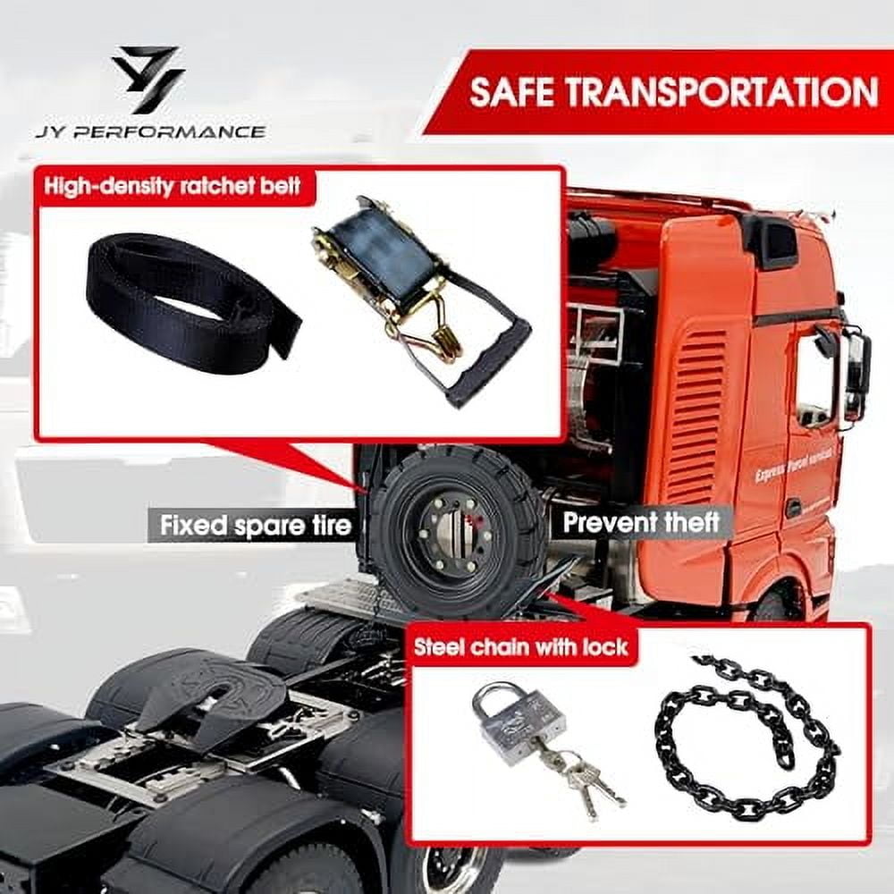JY PERFORMANCE Semi-Truck Spare Tire Rack for Class 8 Commercial Truck ...