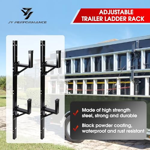 JY PERFORMANCE Trailer Ladder Rack Side Wall Mount for Enclosed Trailer ...