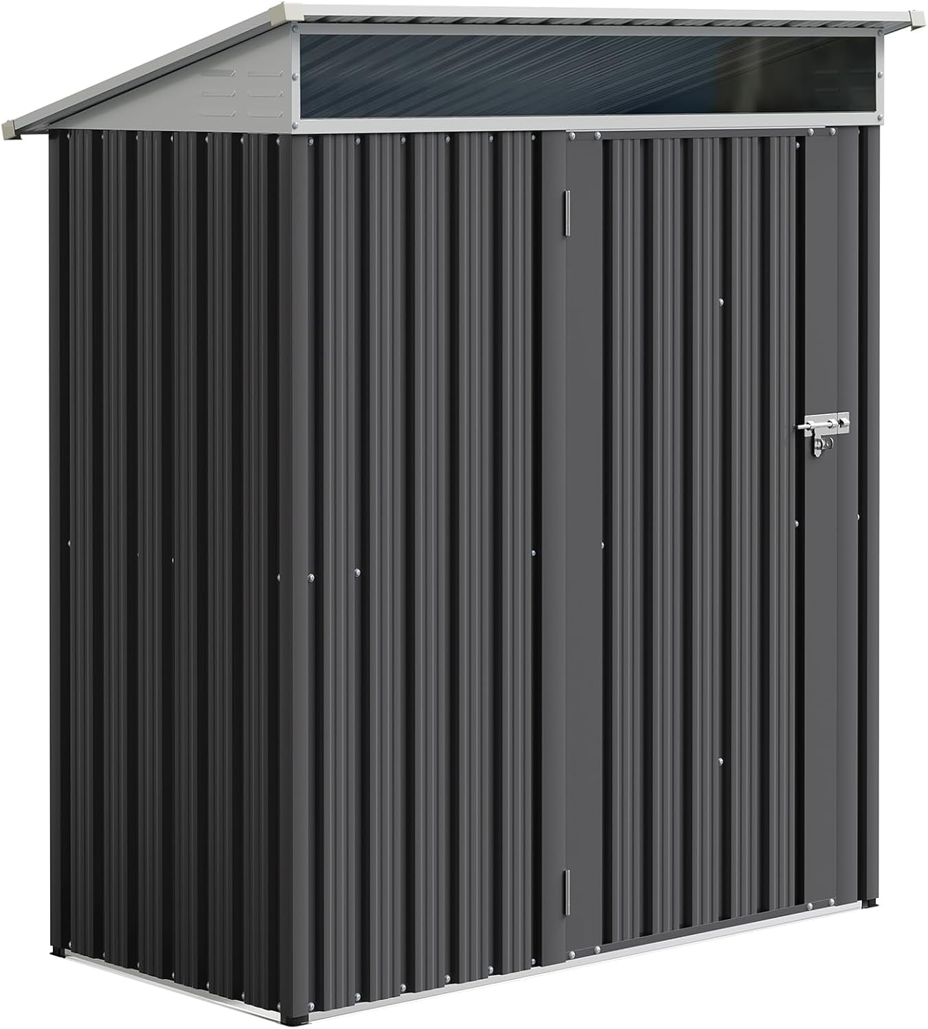 JY QAQA 5x3 FT Metal Outdoor Garden Storage Shed,Waterproof Metal Garden Sheds with Window and ...