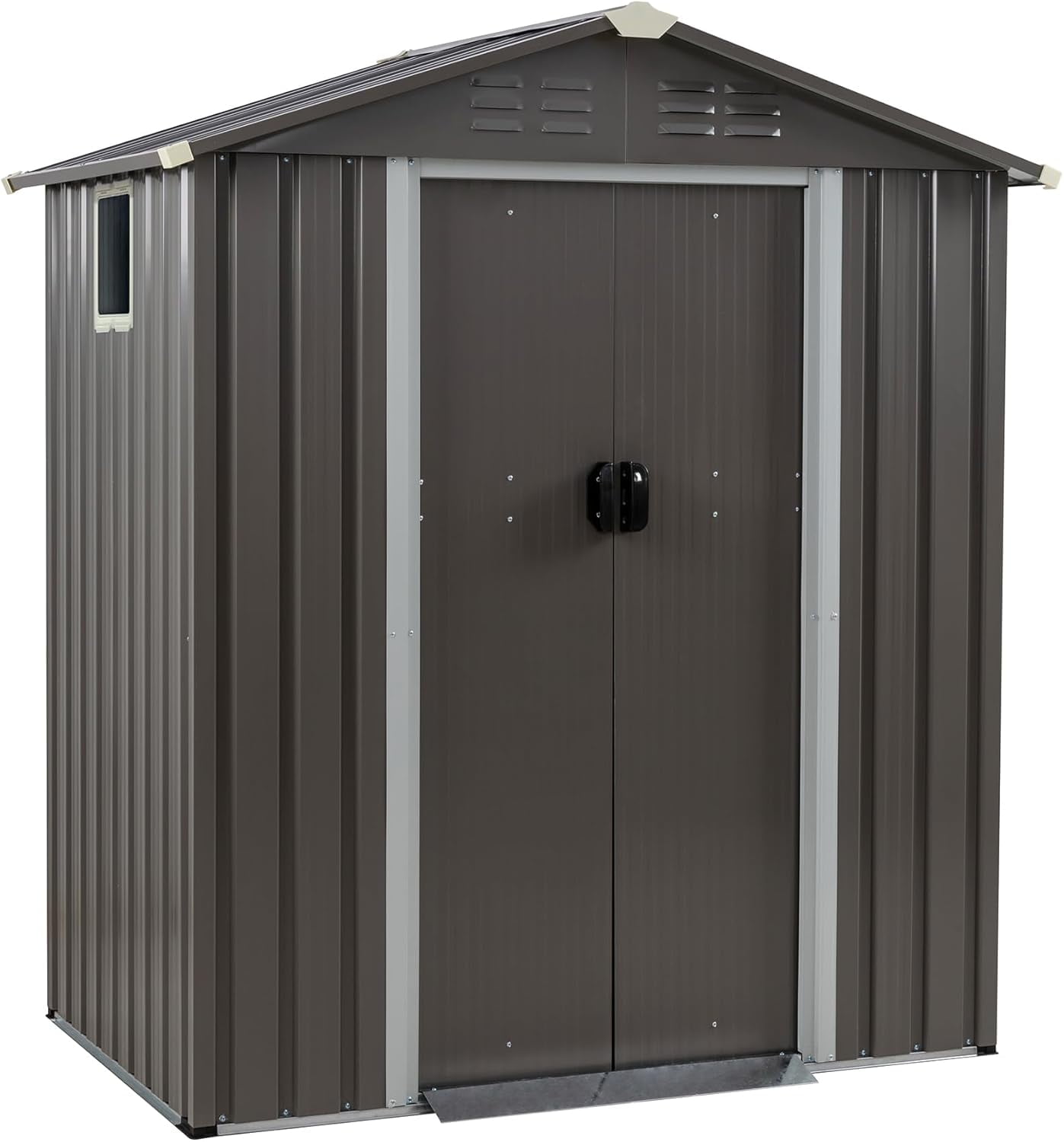 JY QAQA 5x3 FT Metal Outdoor Garden Storage Shed,Waterproof Metal Garden Sheds with Window and ...