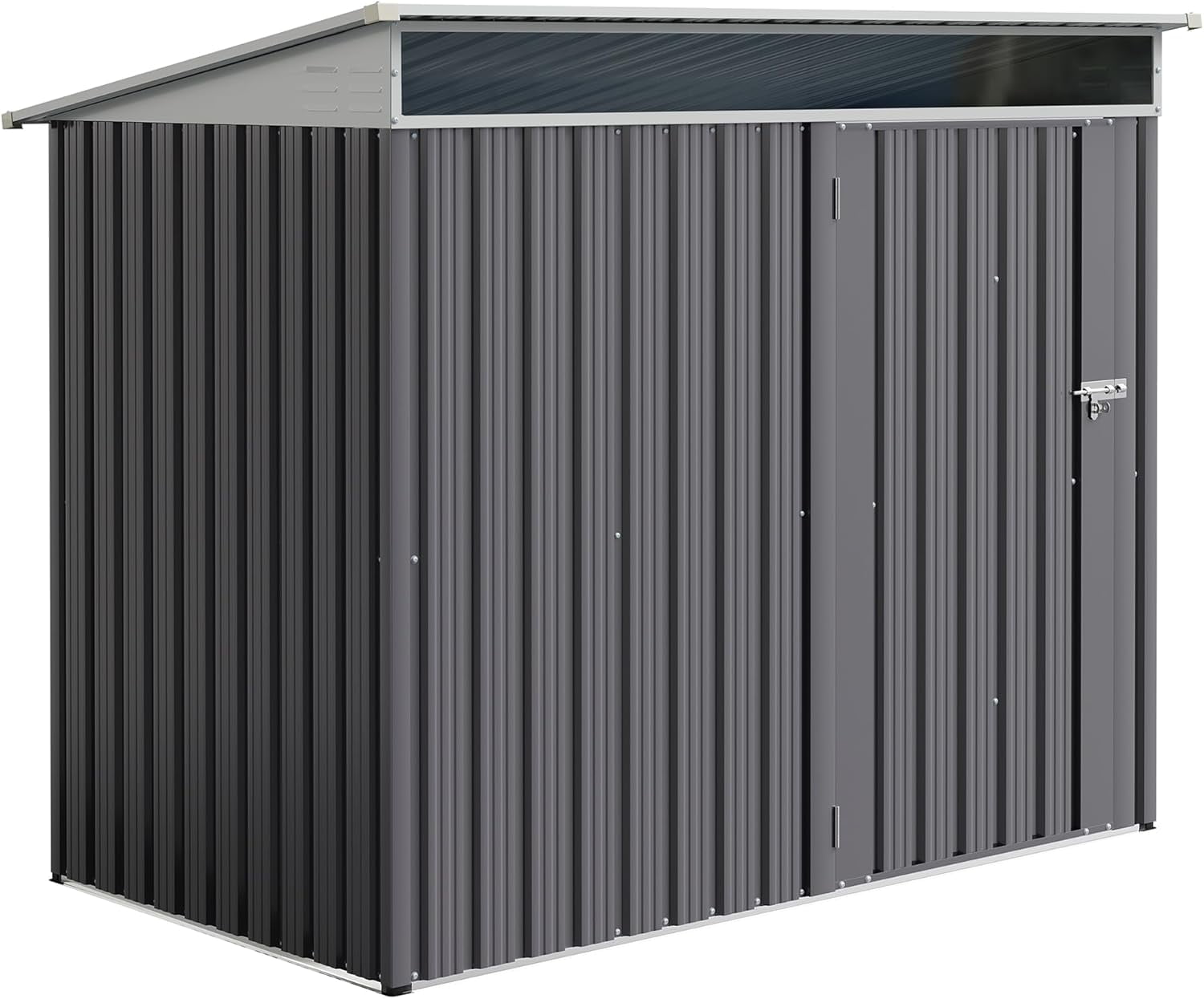 JY QAQA 6x4 FT Metal Outdoor Garden Storage Shed, Waterproof Metal Garden Sheds with Window and ...