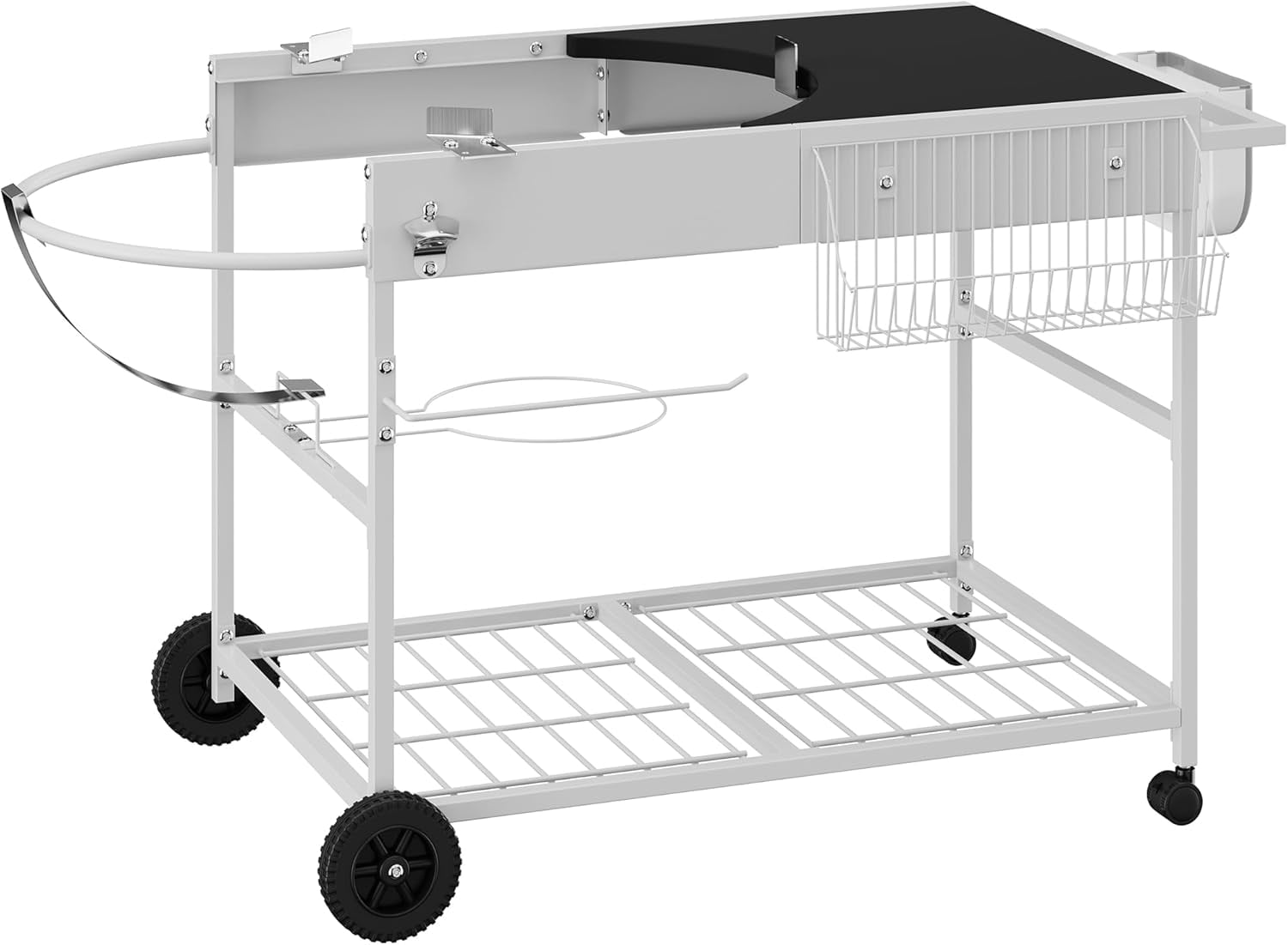 JY QAQA Grill Table for Weber 22" & 18" Original Kettle, Stand Cart for ...