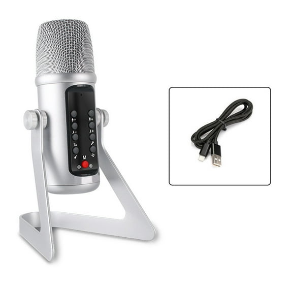 JY-U14 USB Condenser Mic Professional Gaming Capacitor Microphone Kit with Desktop Stnad Type-C ...