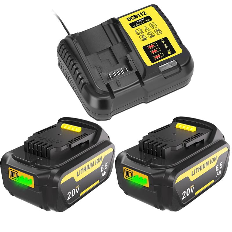 JYJZPB 2 Pack 6.5Ah Replace Battery Compatible for DeWalt 20V MAX ...