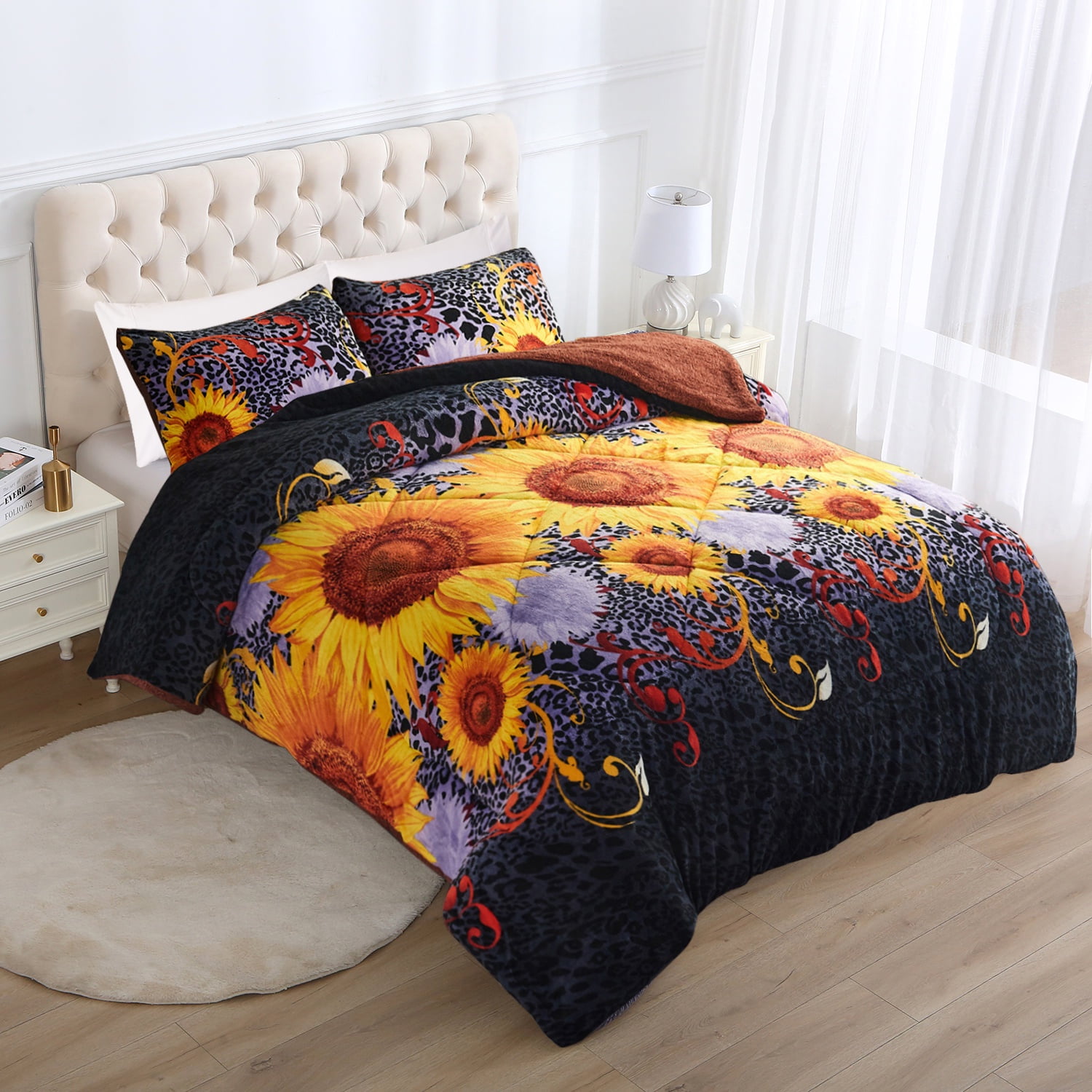 JYK Soft Heavy Thick Sherpa Bed Blanket, King Size, 3-Pieces - Walmart.com