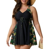 JYLFC Bathing Suits for Women Plus Size Swimwear with Shorts Tankini ...