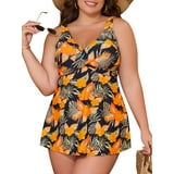 JYLFC Women's Tankini Bathing Suits Two-Piece Plus Size Swimwear High ...