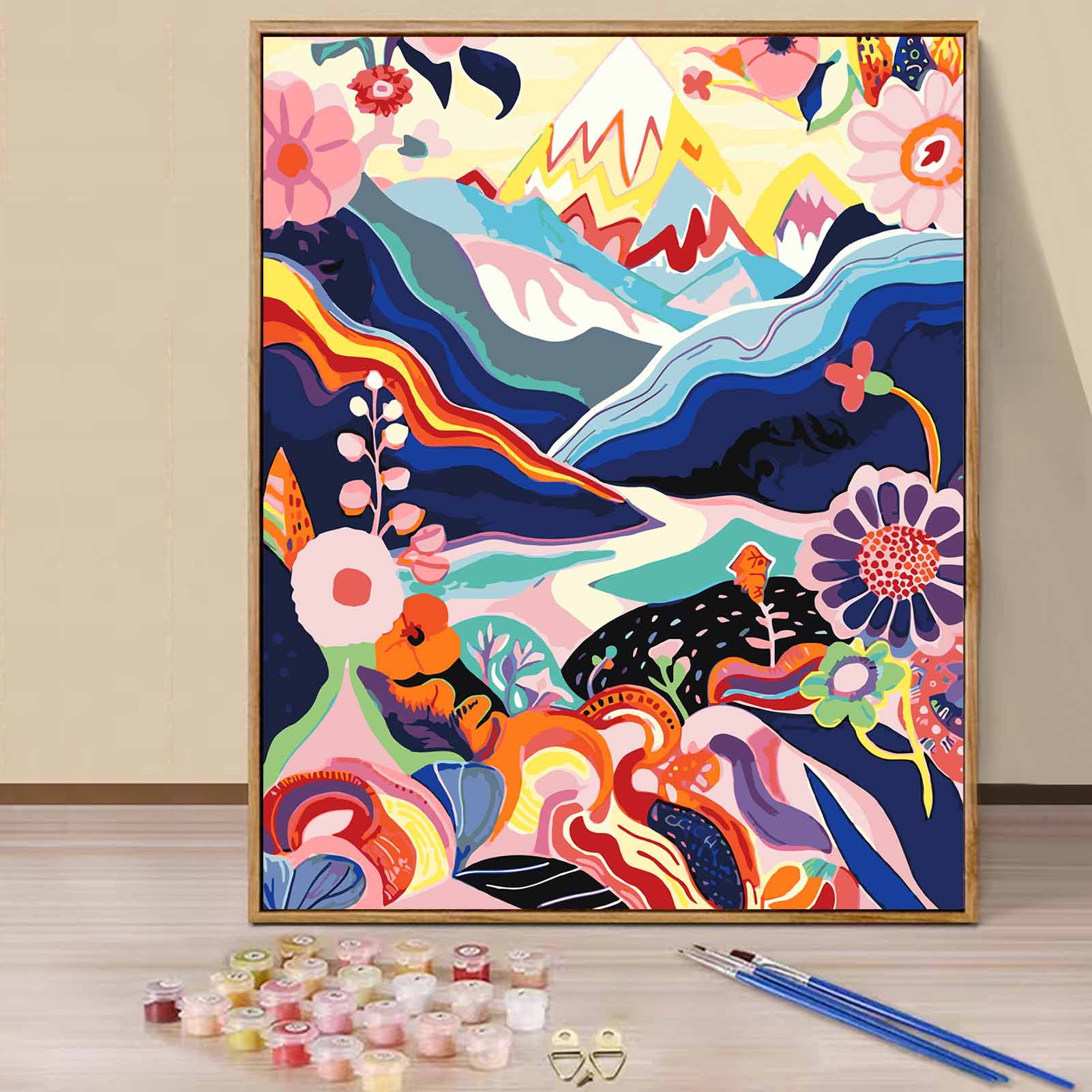 JYLMOOD Flower Paint by Numbers Kit for Unisex Adults Beginner with ...