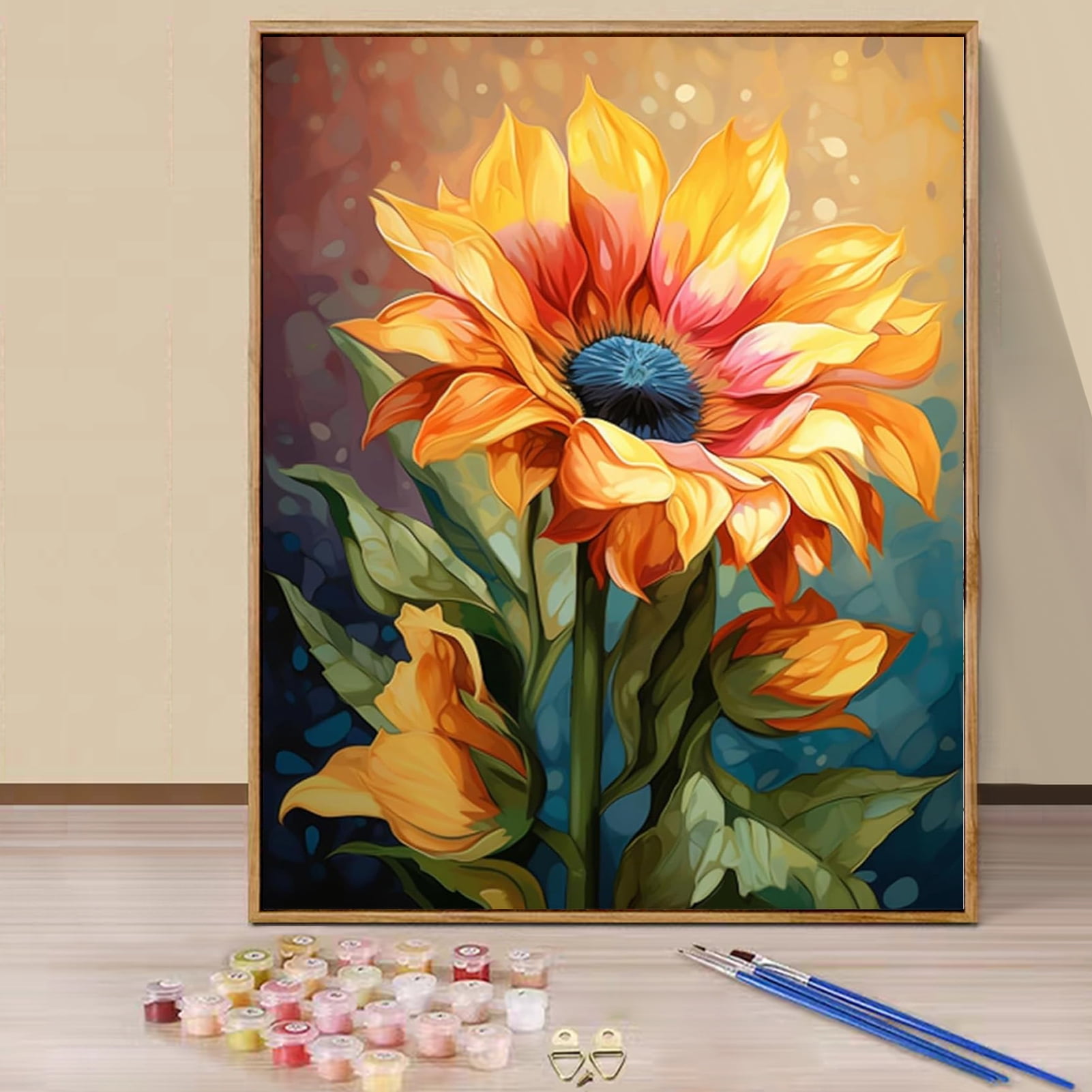 JYLMOOD Flower Paint by Numbers Kit for Unisex Adults Beginner with ...