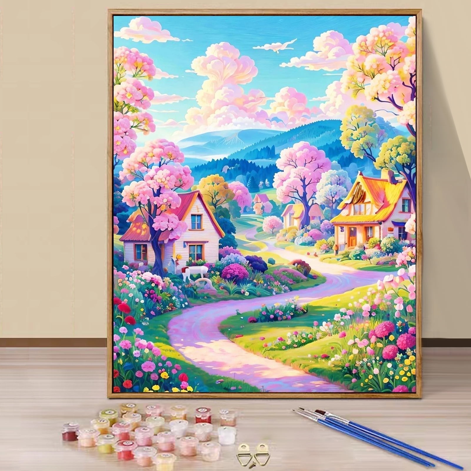 JYLMOOD Paint by Numbers Kit for Adults Beginner, Easy DIY Oil Painting Kits On Canvas for Gift ...