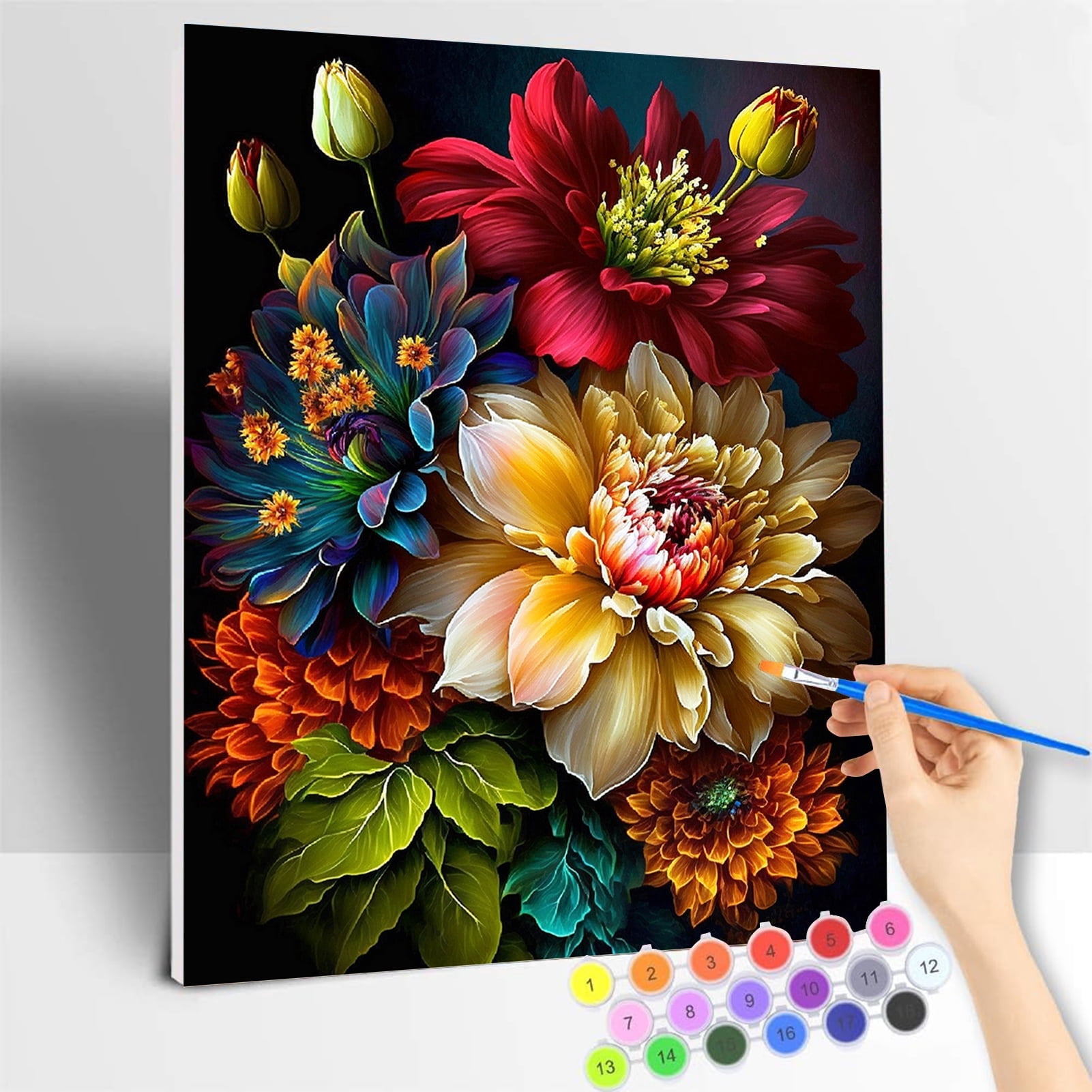 JYLMOOD Paint by Numbers Kit for Adults Beginner with Wooden Frame ...