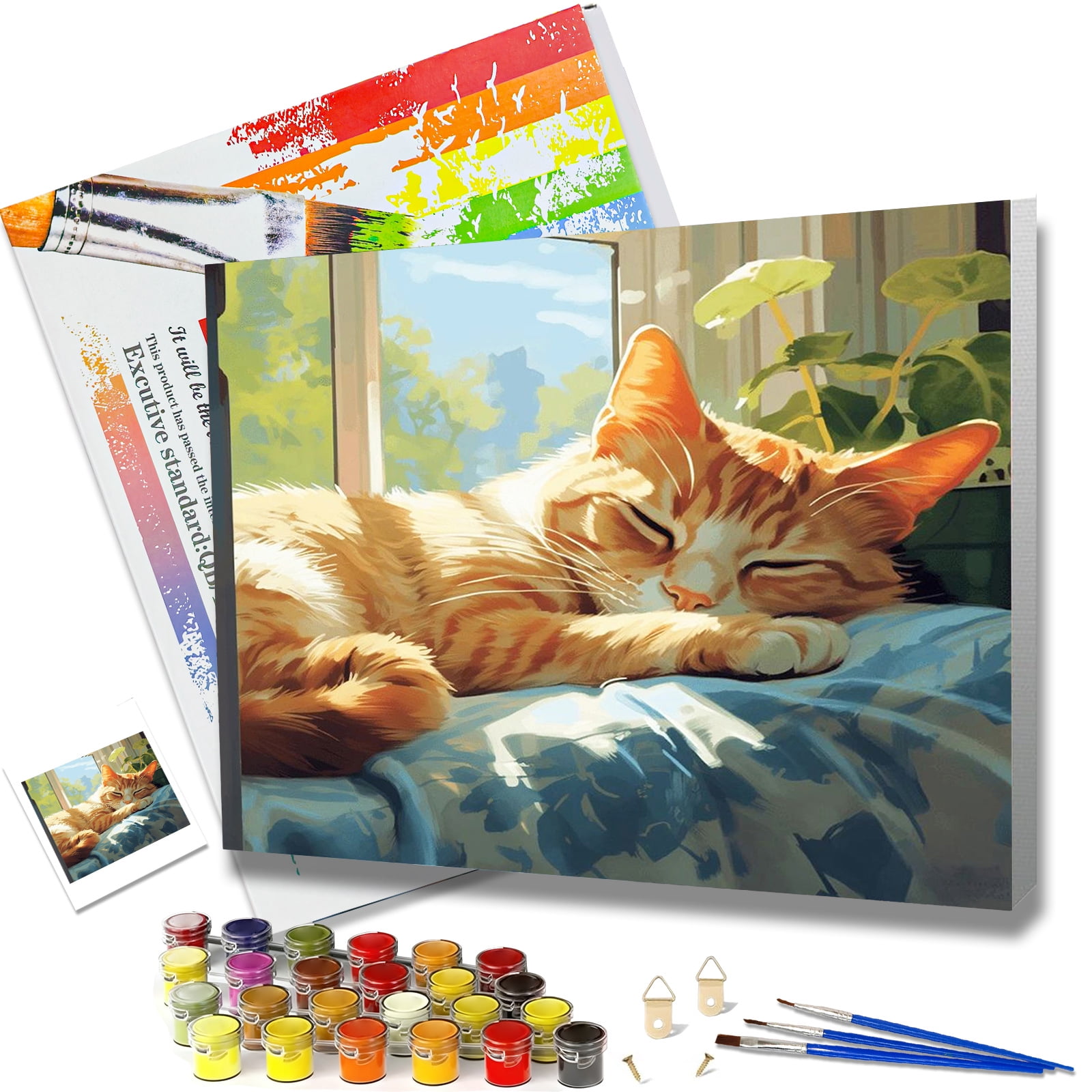 JYLMOOD Paint by Numbers Kit for Adults Framed Canvas - 12x16 Inch ...