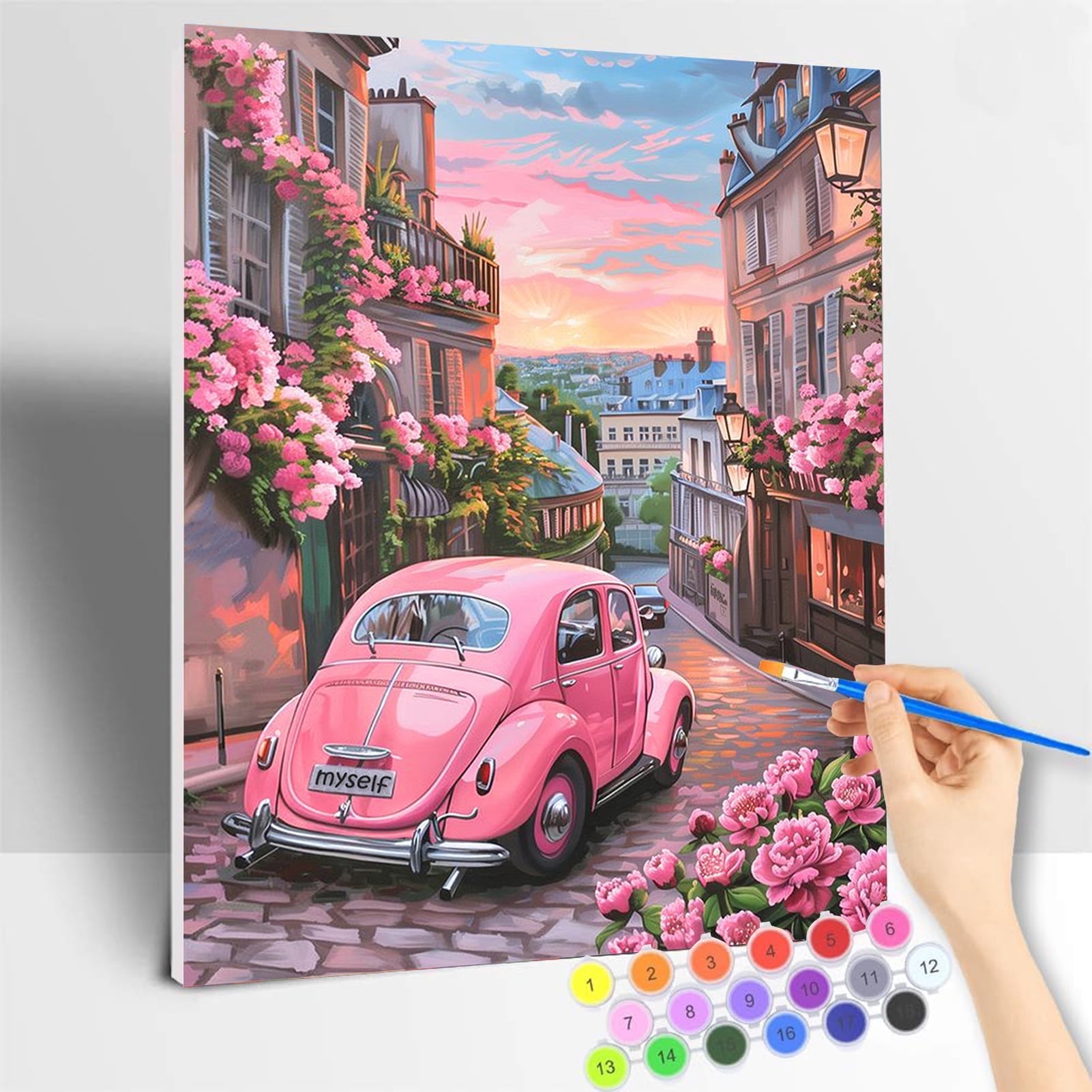 JYLMOOD Paint by Numbers Kit for Adults Beginner with Wooden Frame ...