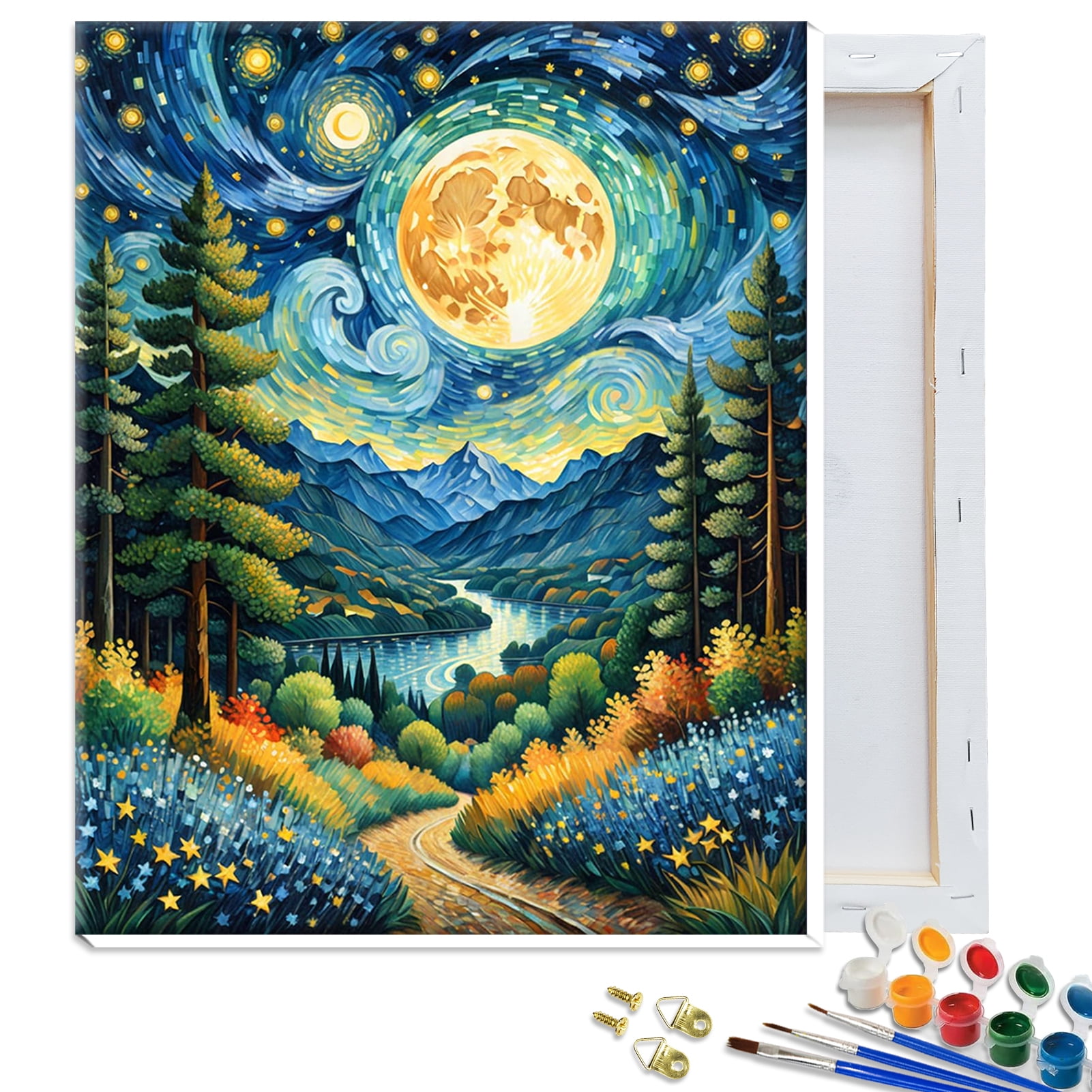JYLMOOD Paint by Numbers Kit for Adults Beginner with Wooden Frame ...
