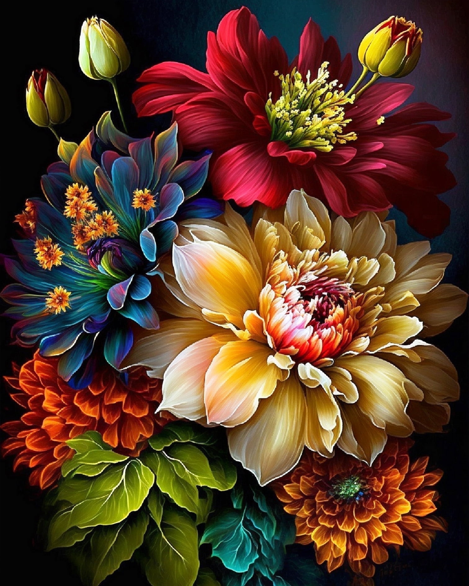 JYLMOOD Paint by Numbers for Adults Kits, DIY Easy Painting by Numbers ...