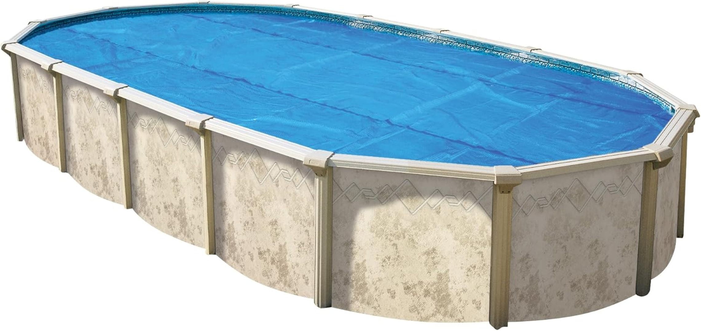 JYLP 12' x 24' Premium Blue Oval Solar Pool Cover 12 Mil for Solar ...