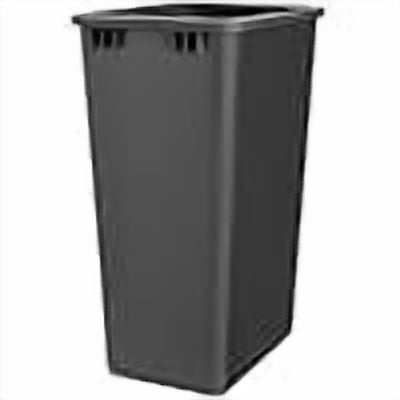 JYLP 50 Quart Black Polypropylene Pullout Waste Container, Glossy ...