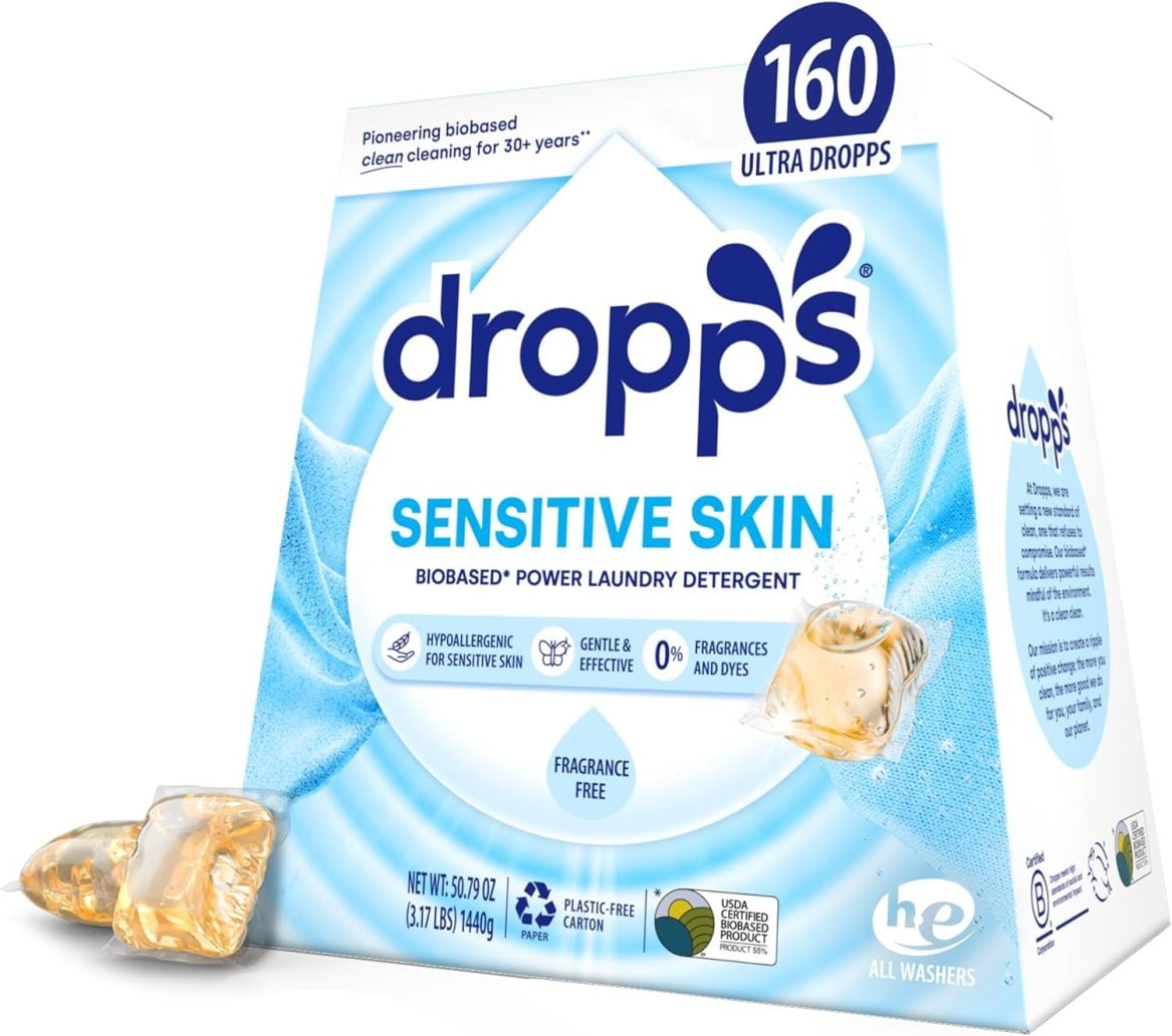 JYLP Sensitive Skin Laundry Detergent Pods, Unscented (160 Count ...