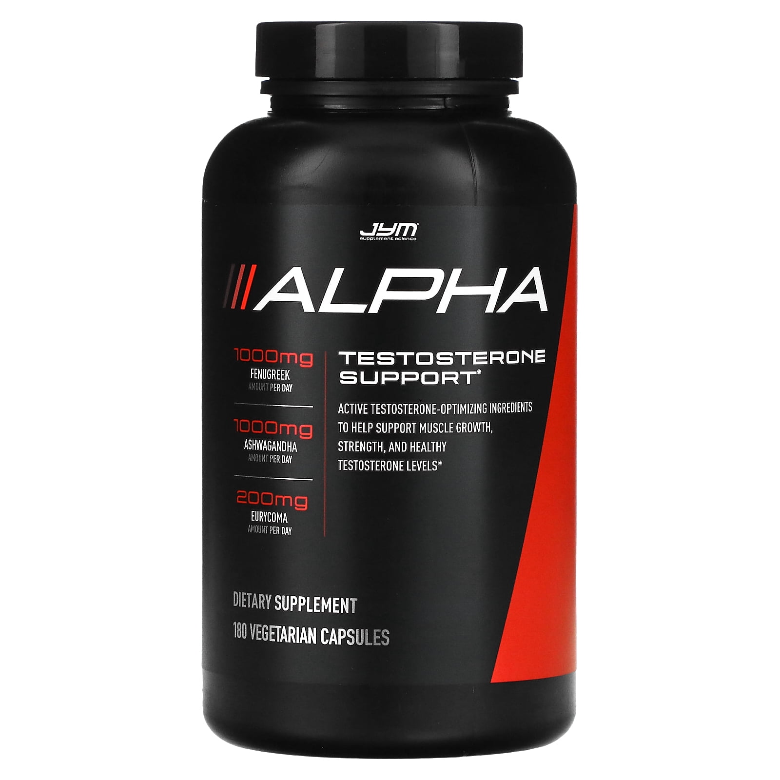 JYM Supplement Science, Alpha, Testosterone Support, 180 Vegetarian ...