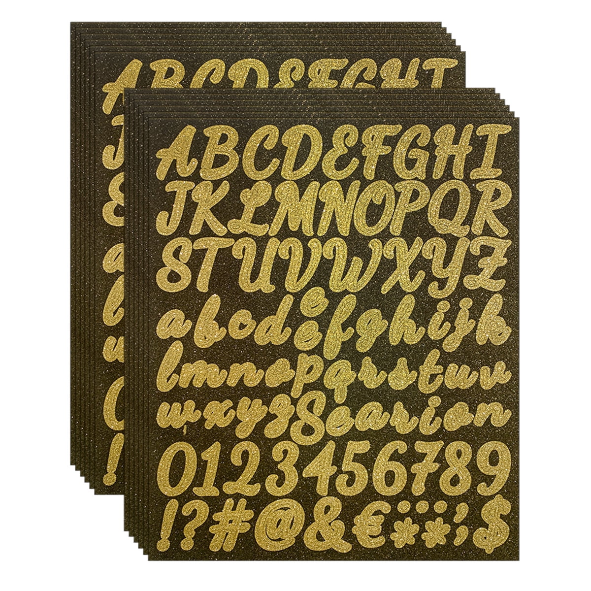 JYNOFD Glitter Alphabet Number Stickers, 12 Count - Walmart.com