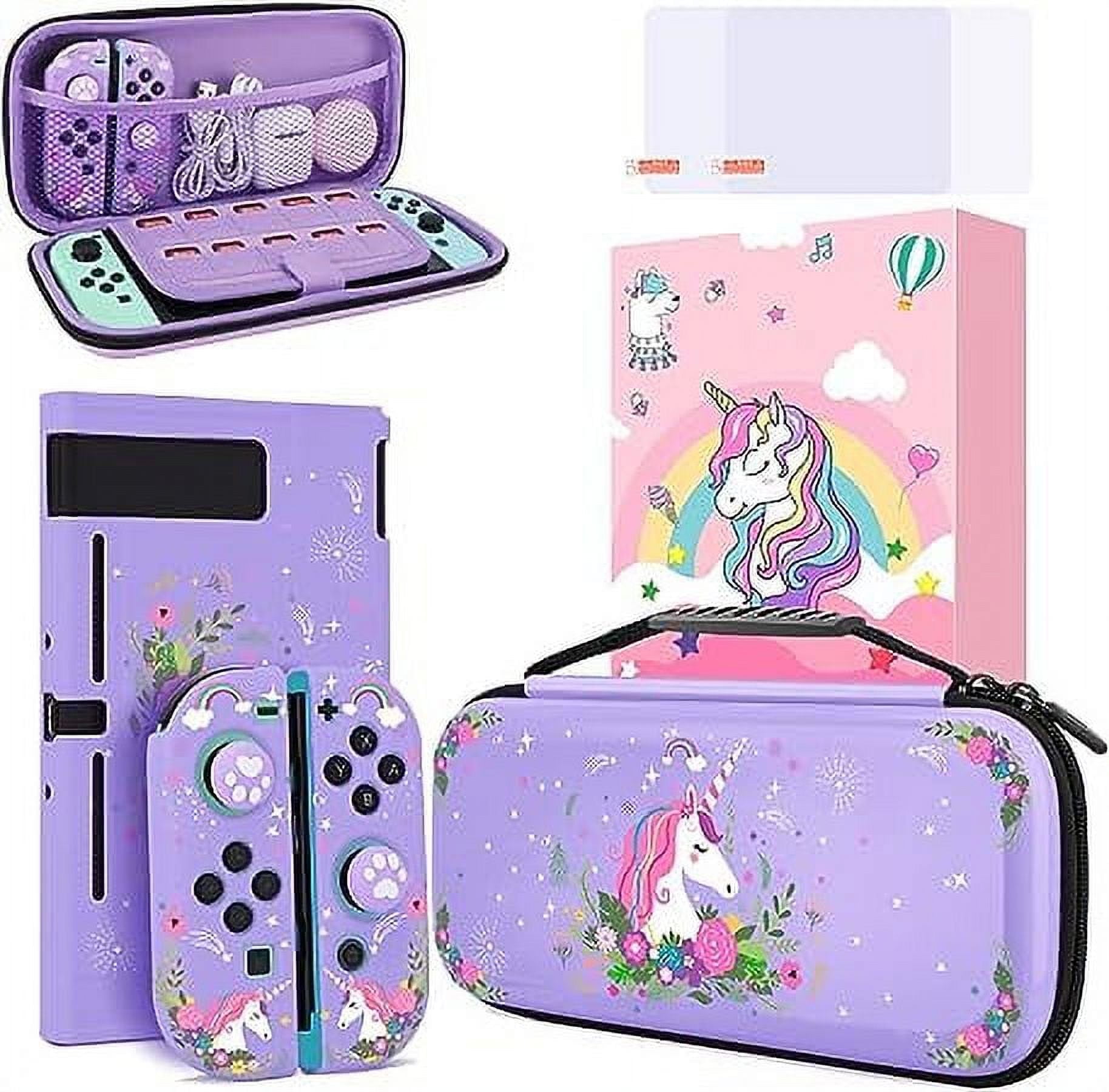 JYPS Unicorn Nintendo Switch Case, Hard & Soft TPU, Travel Gamer Kit ...