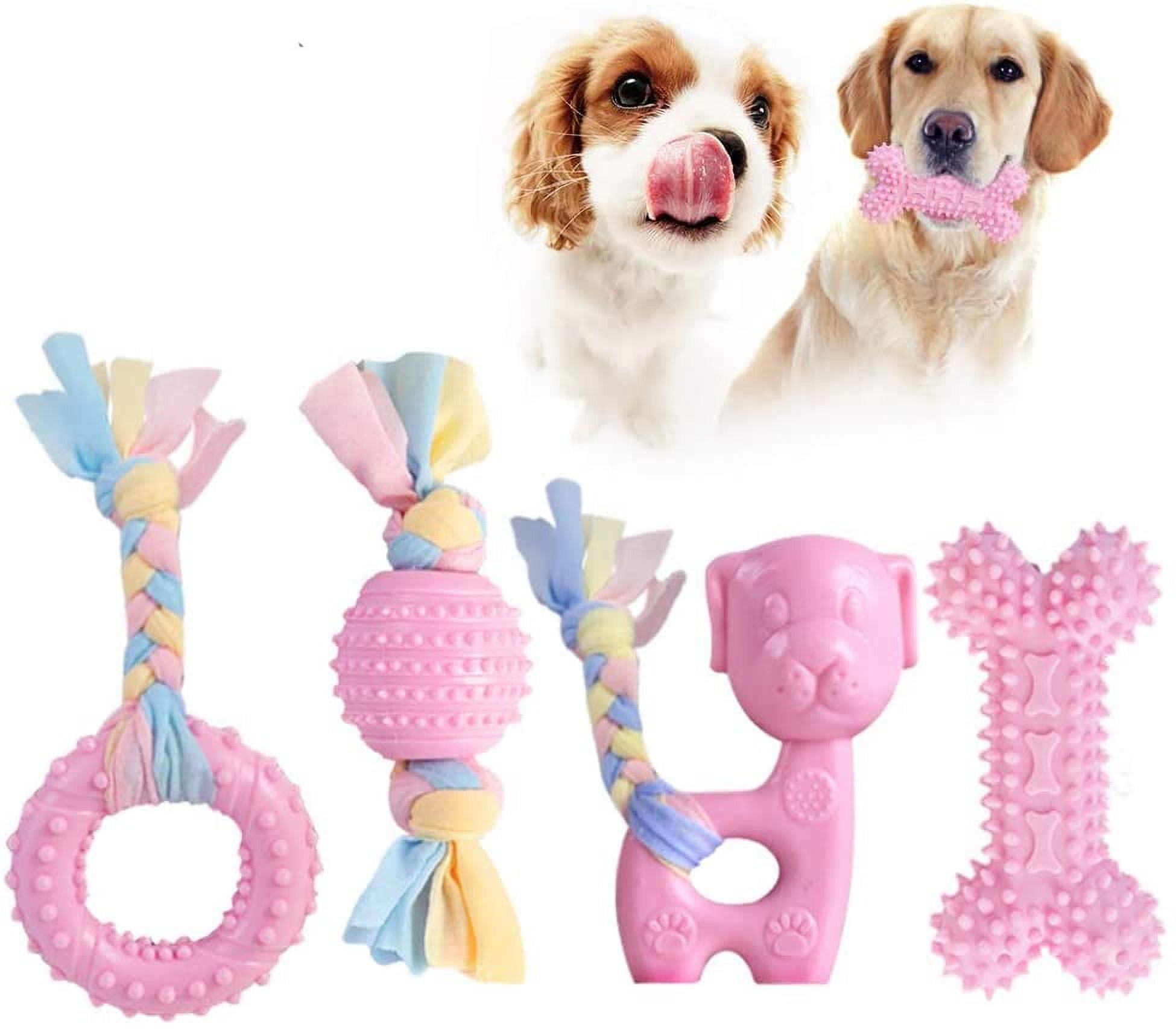 JYPS Puppy Chew Toys, Interactive Doggy Teething Toy Set, Cotton Ropes ...